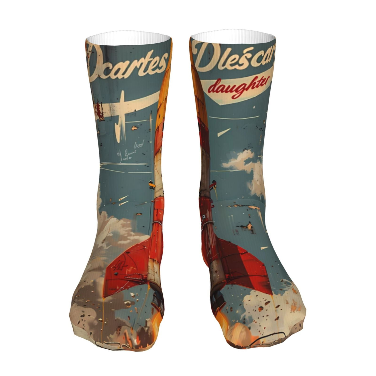 Bingfone Rusty Rocket Launch Prirnt Women's Men's Fun Pattern and Solid ...