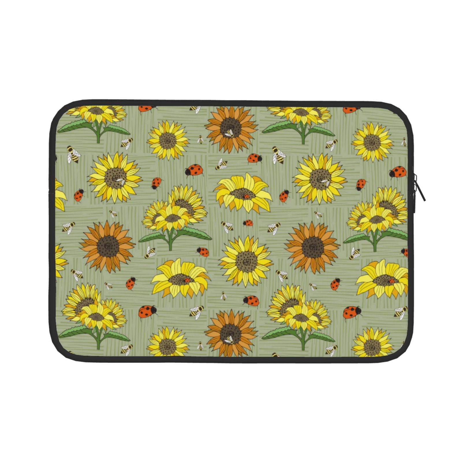 Bingfone Sage Green With Sunflowers Laptop Sleeve Case 13 inch , 360 ...