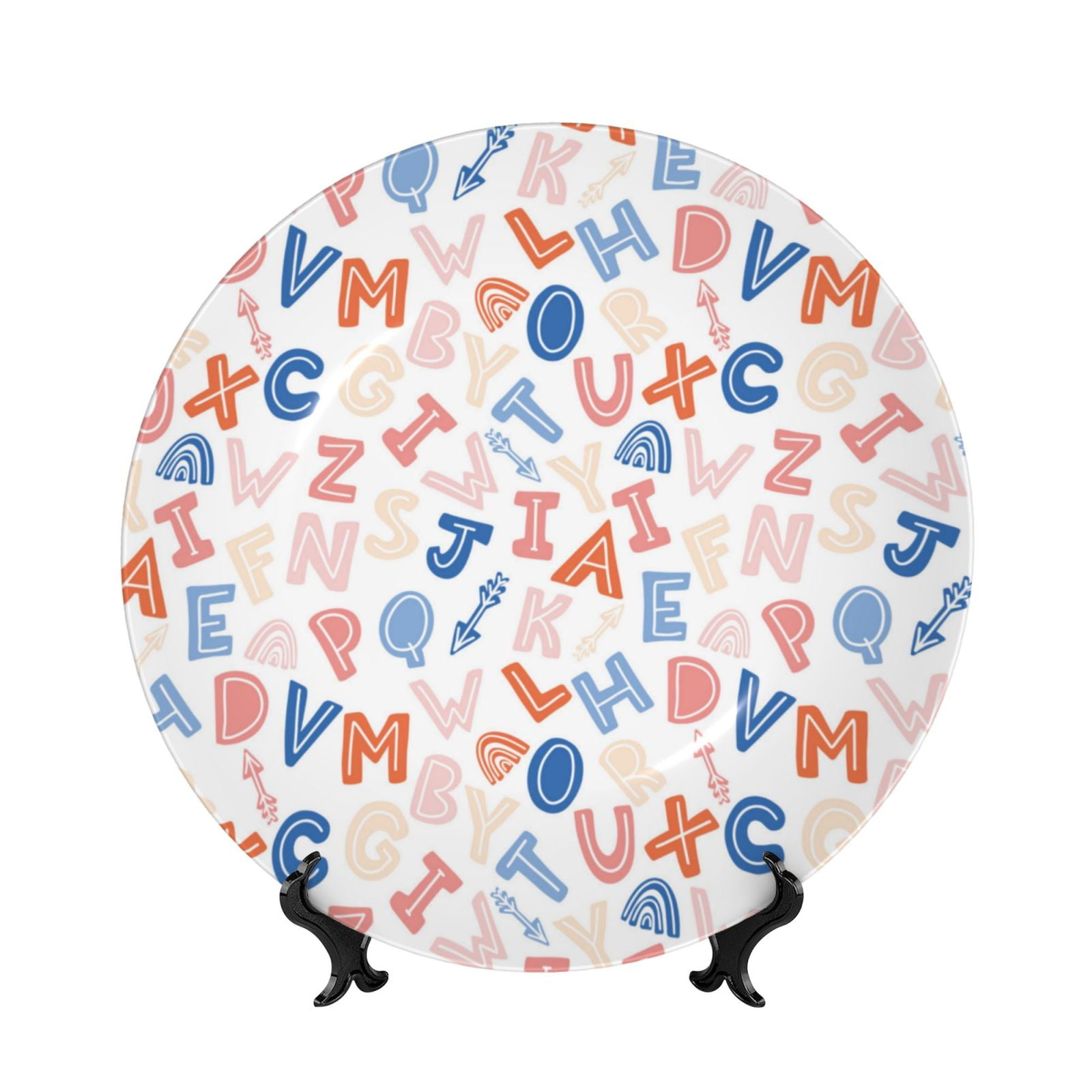 Bingfone Scandinavian Alphabet Print Bone China Dinner Decorative ...