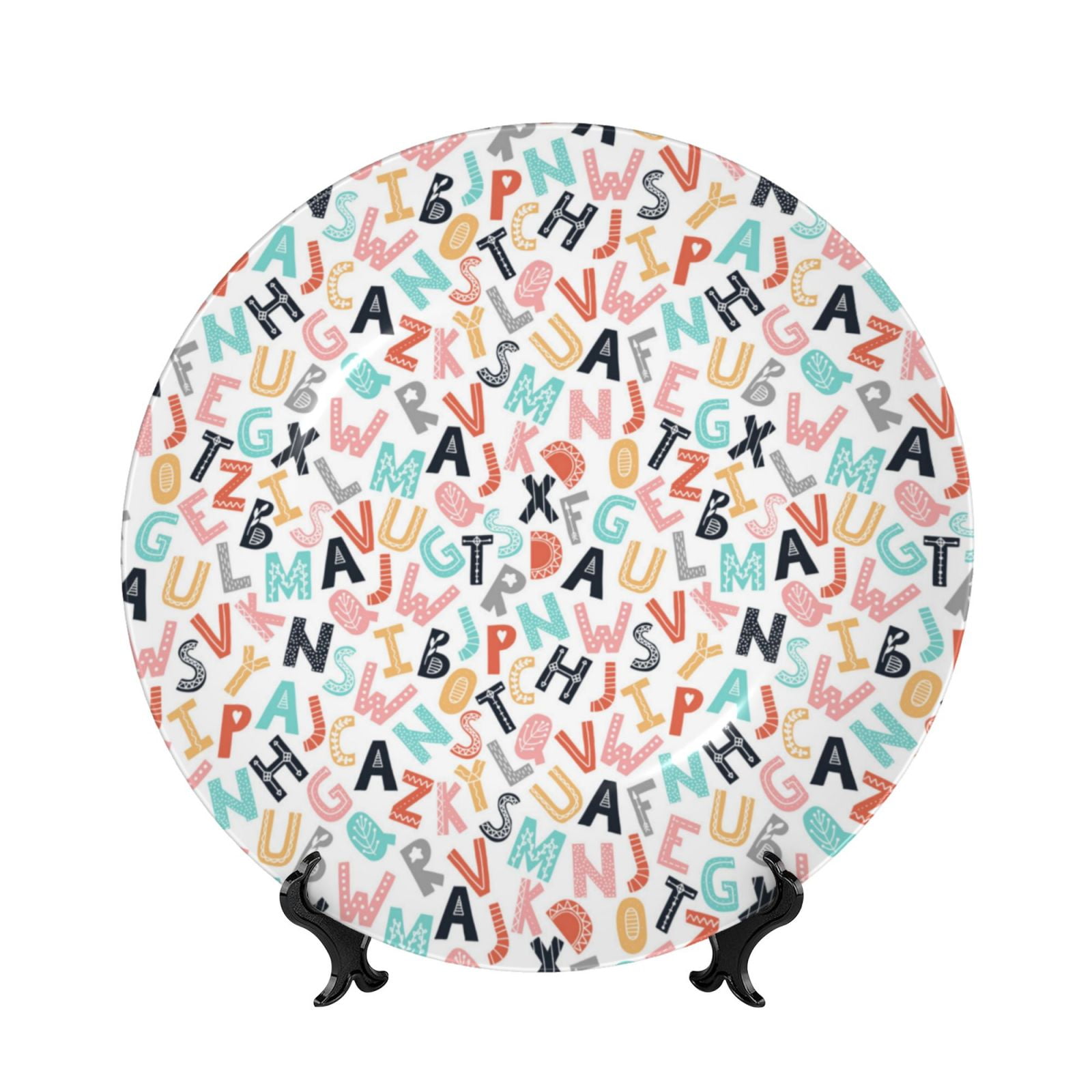 Bingfone Scandinavian Alphabet1 Print Bone China Dinner Decorative ...