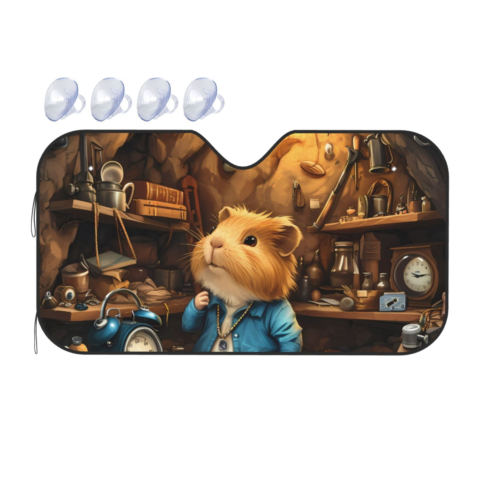Bingfone Scientist Guinea Pig Car Windshield Sunshade,Sun Foldable Sun ...