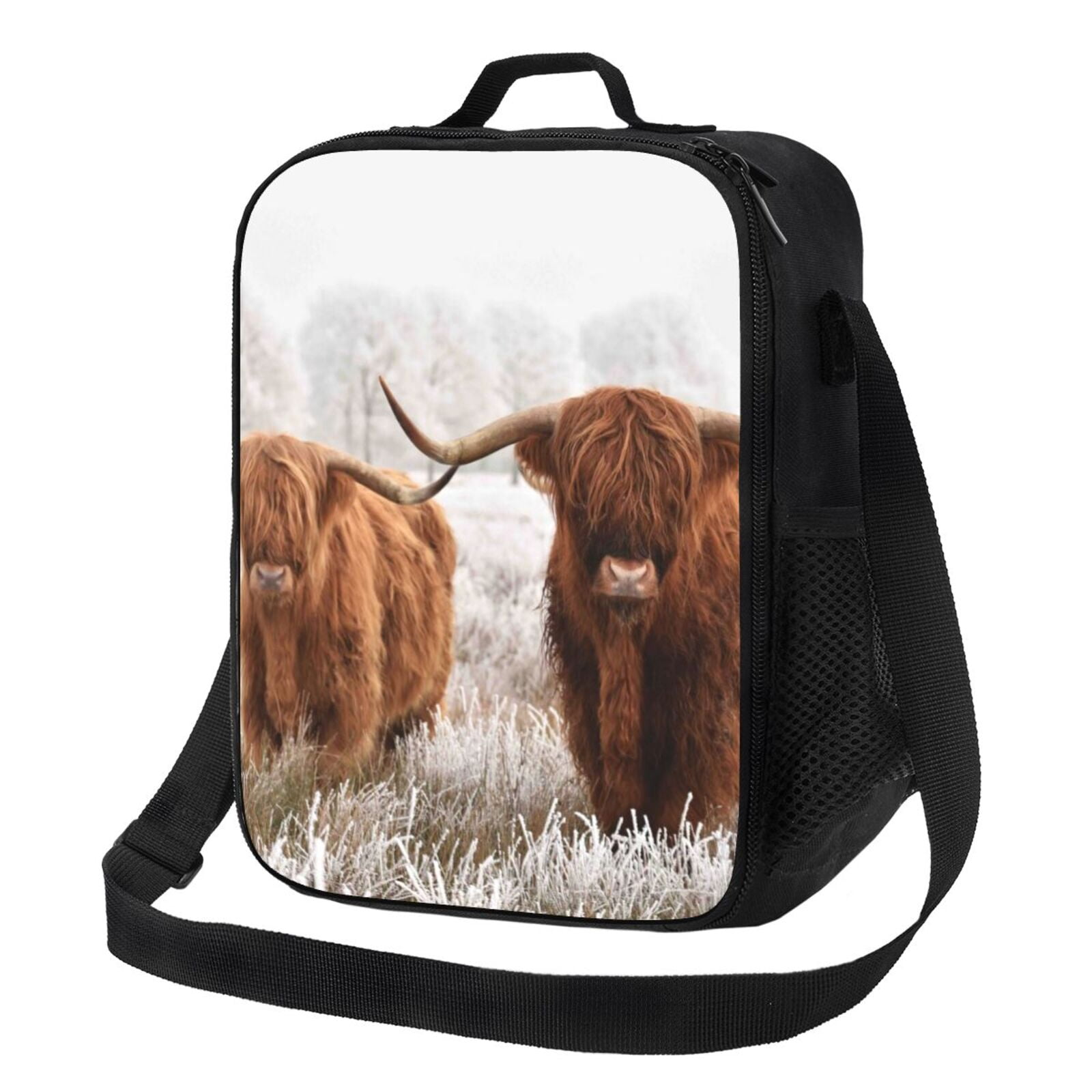 Bingfone Scottish Highland Cow Reusable Insulated Lunch Bag Cooler For ...
