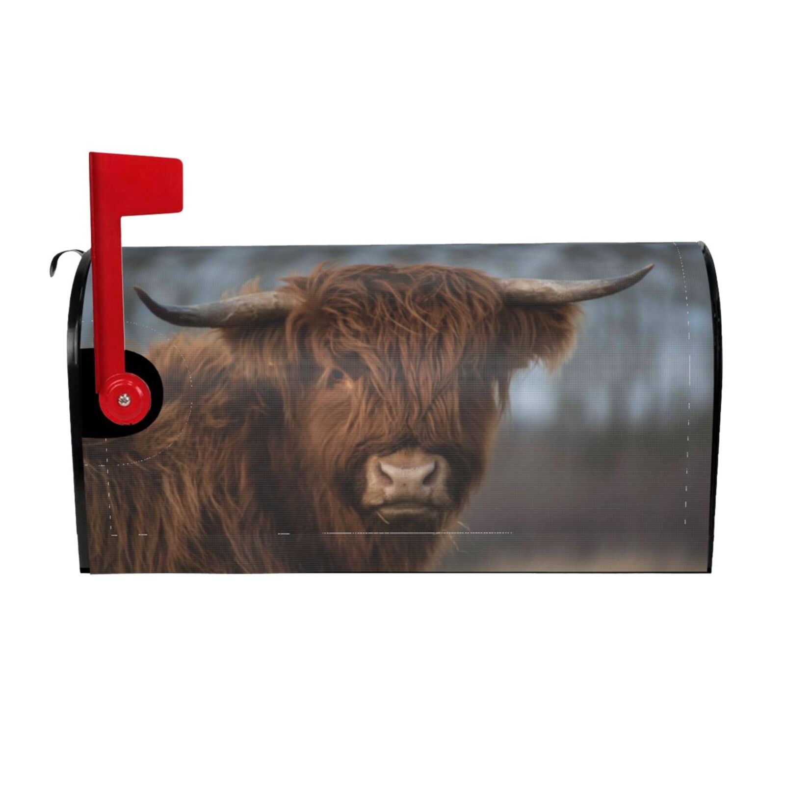 Bingfone Scottish Highlander Magnetic Mailbox Cover Standard Size For ...