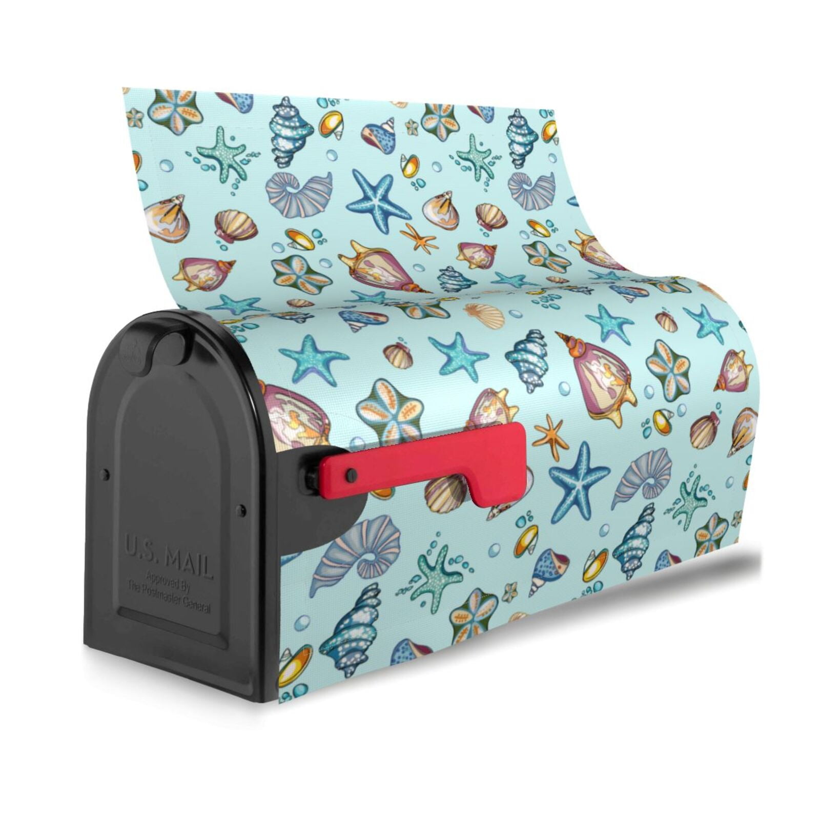 Bingfone Sea Shells 2 Magnetic Mailbox Cover Standard Size for Garden ...