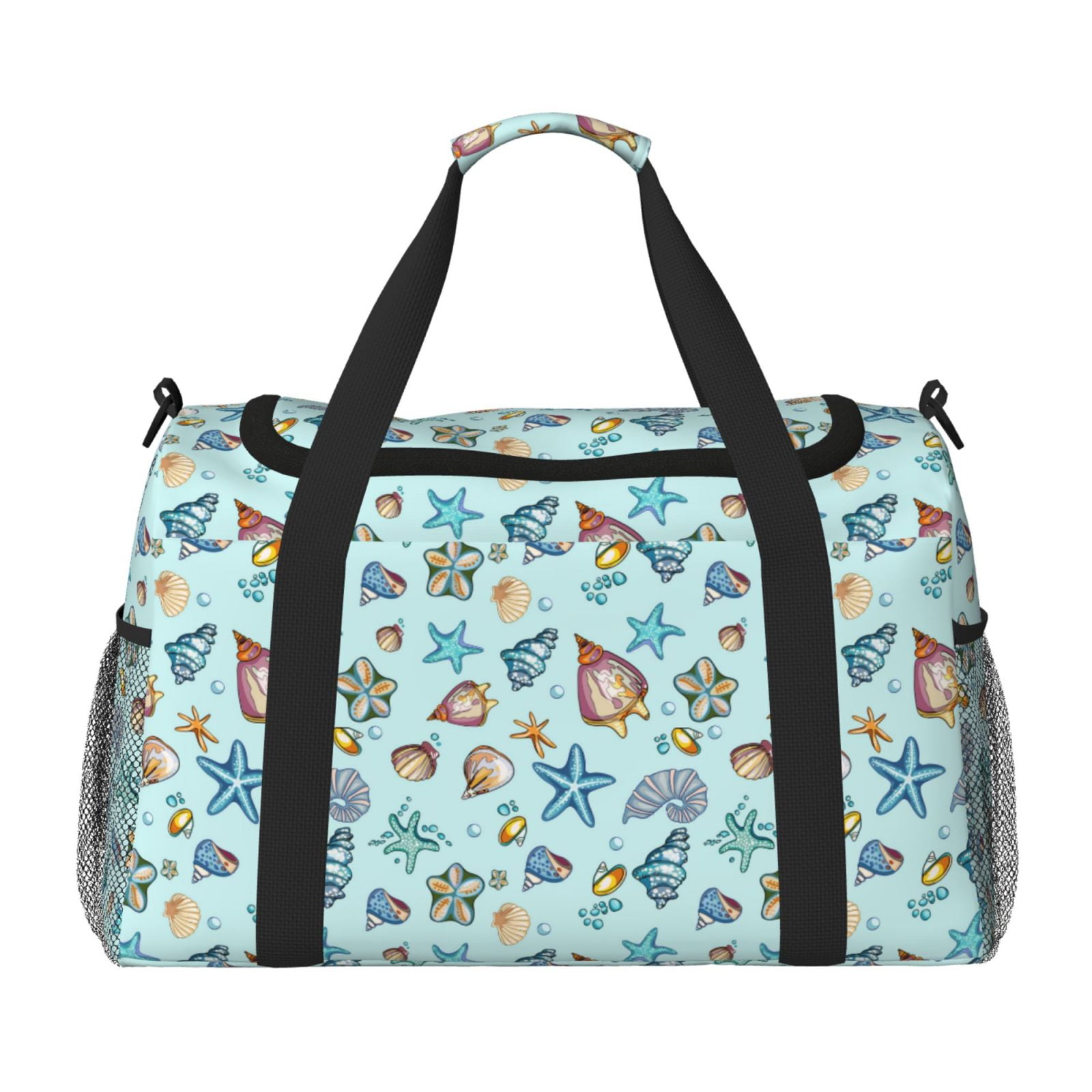Bingfone Sea Shells 2 Print Travel Duffel Tote Bag,Waterproof Shoulder ...