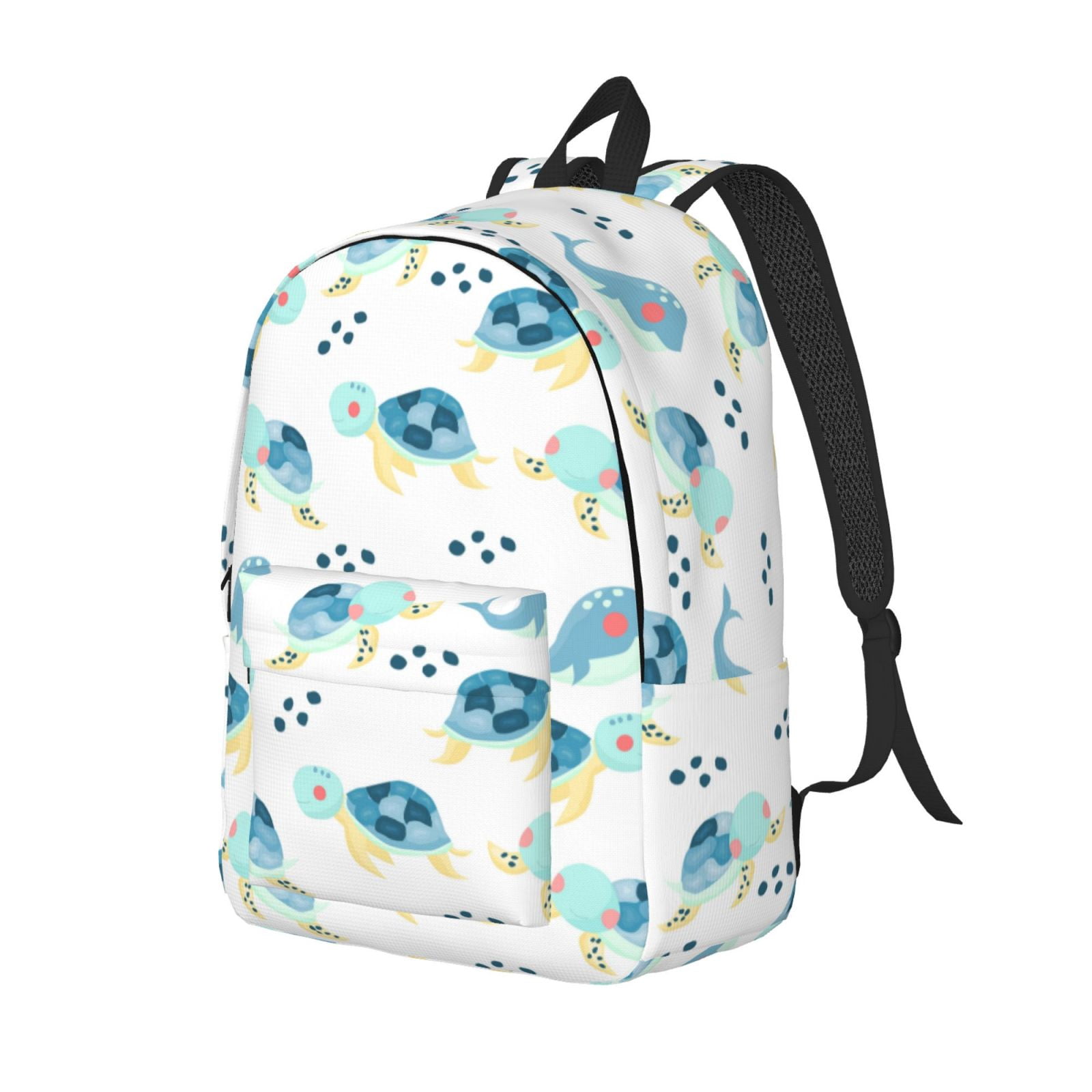 Bingfone Sea Turtle Print Canvas College Laptop Backpack, Large ...