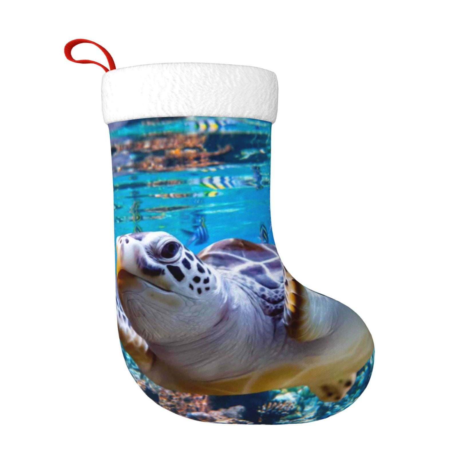 Bingfone Sea Turtle Swims Print Personalized Christmas Stocking ...