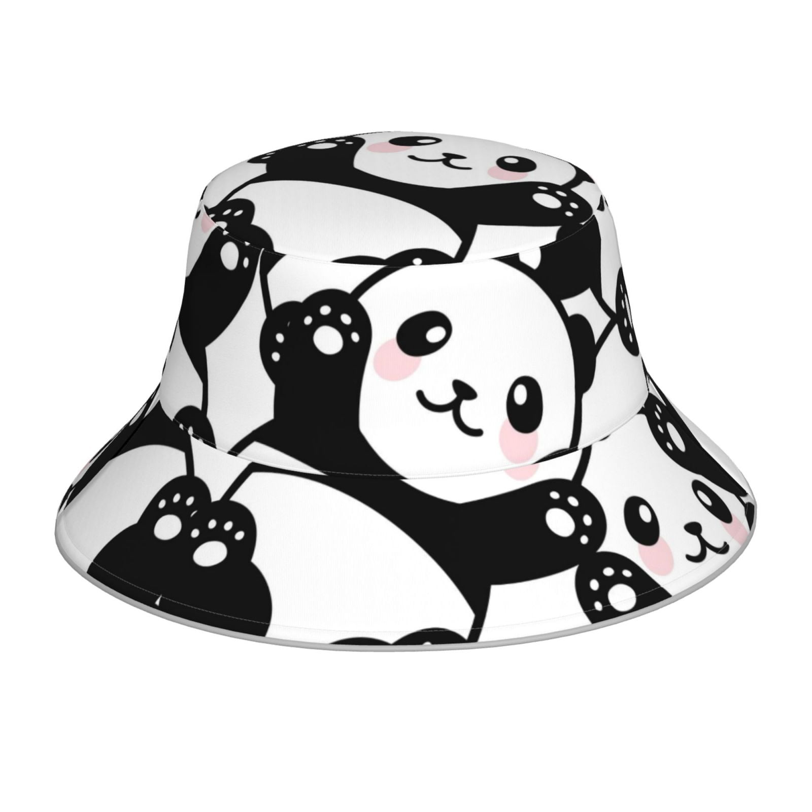 Bingfone Seamless Pattern Cute Panda Bucket Hat For Men Women,Packable ...