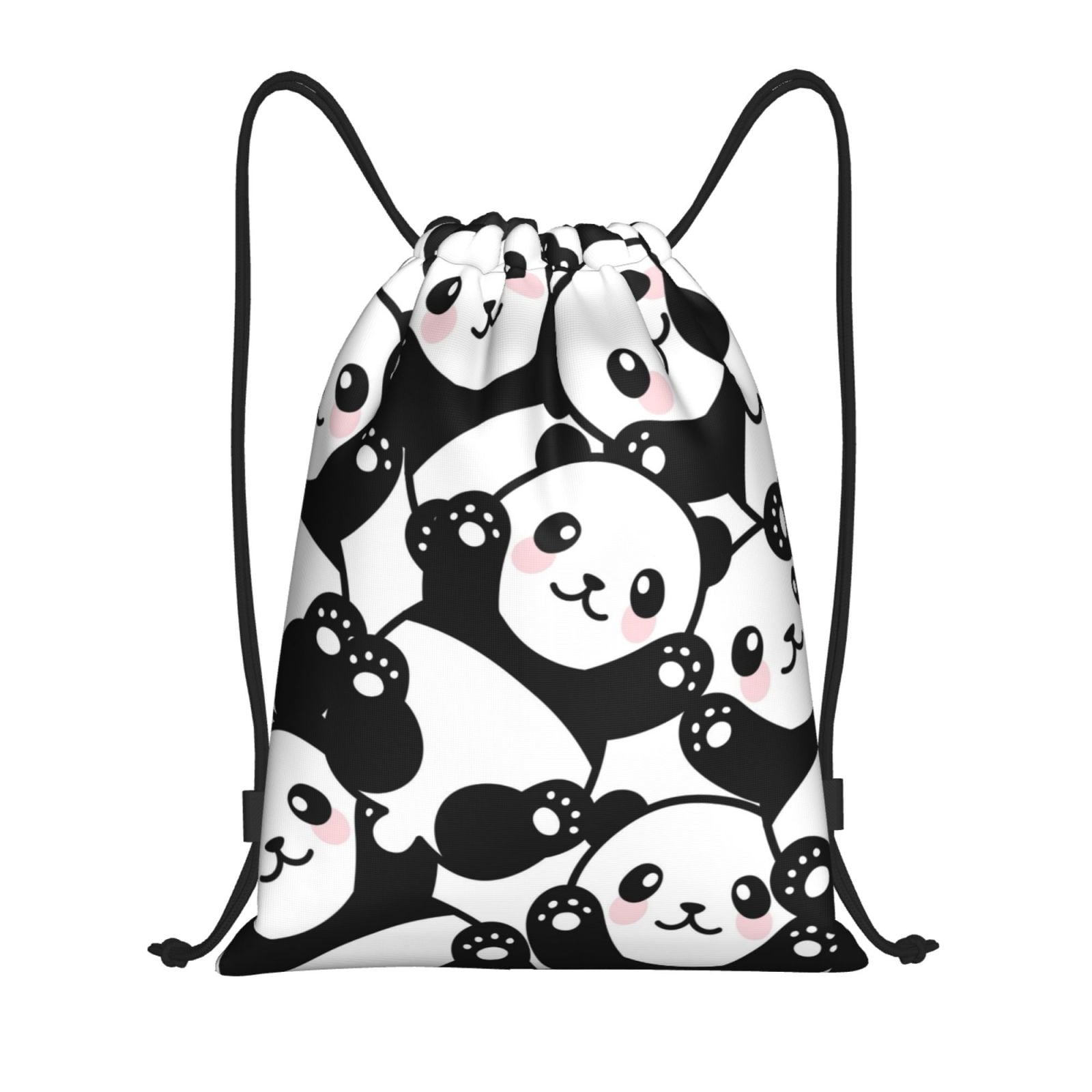 Bingfone Seamless Pattern Cute Panda Drawstrings Backpacks Bags For Men ...