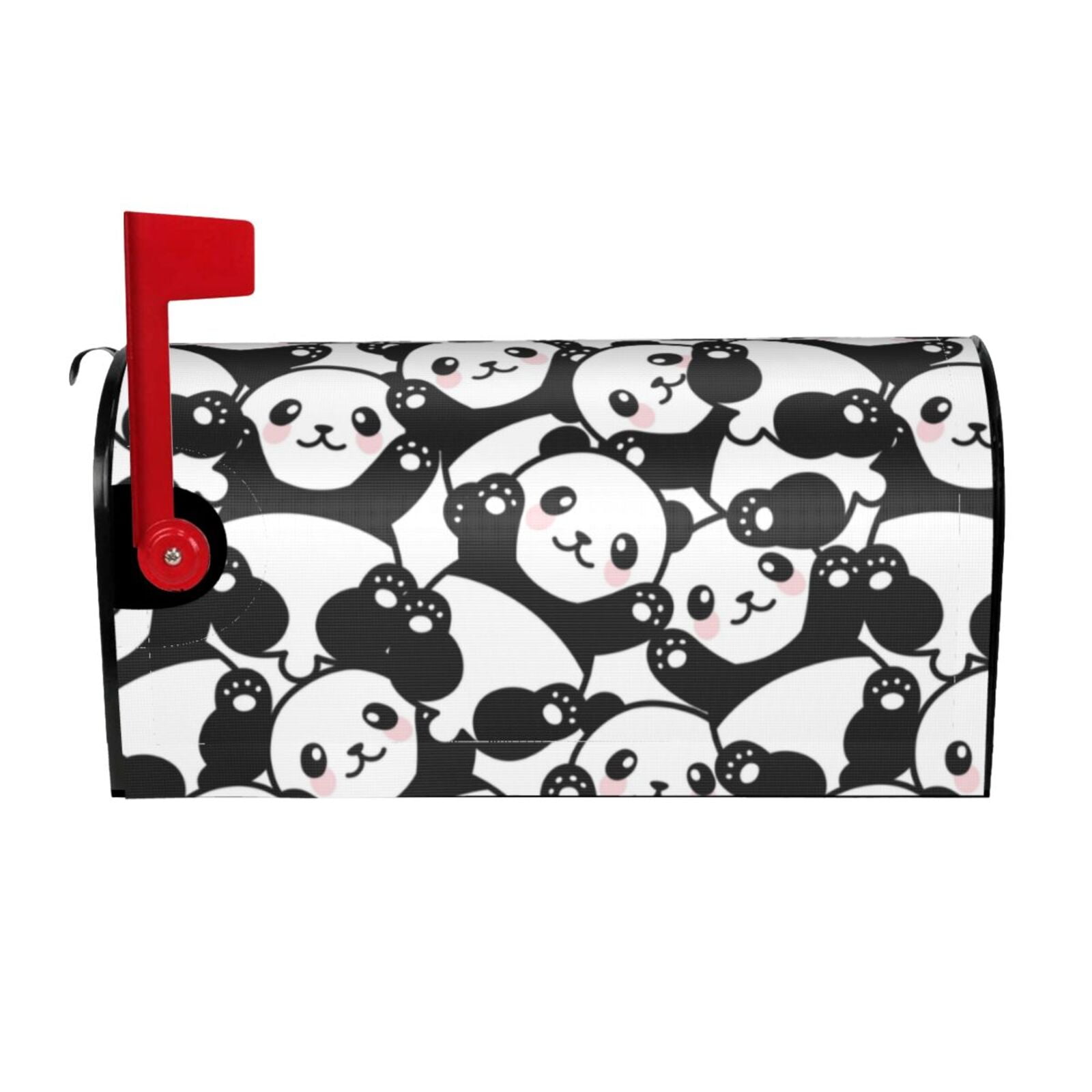 Bingfone Seamless Pattern Cute Panda Magnetic Mailbox Cover Standard ...