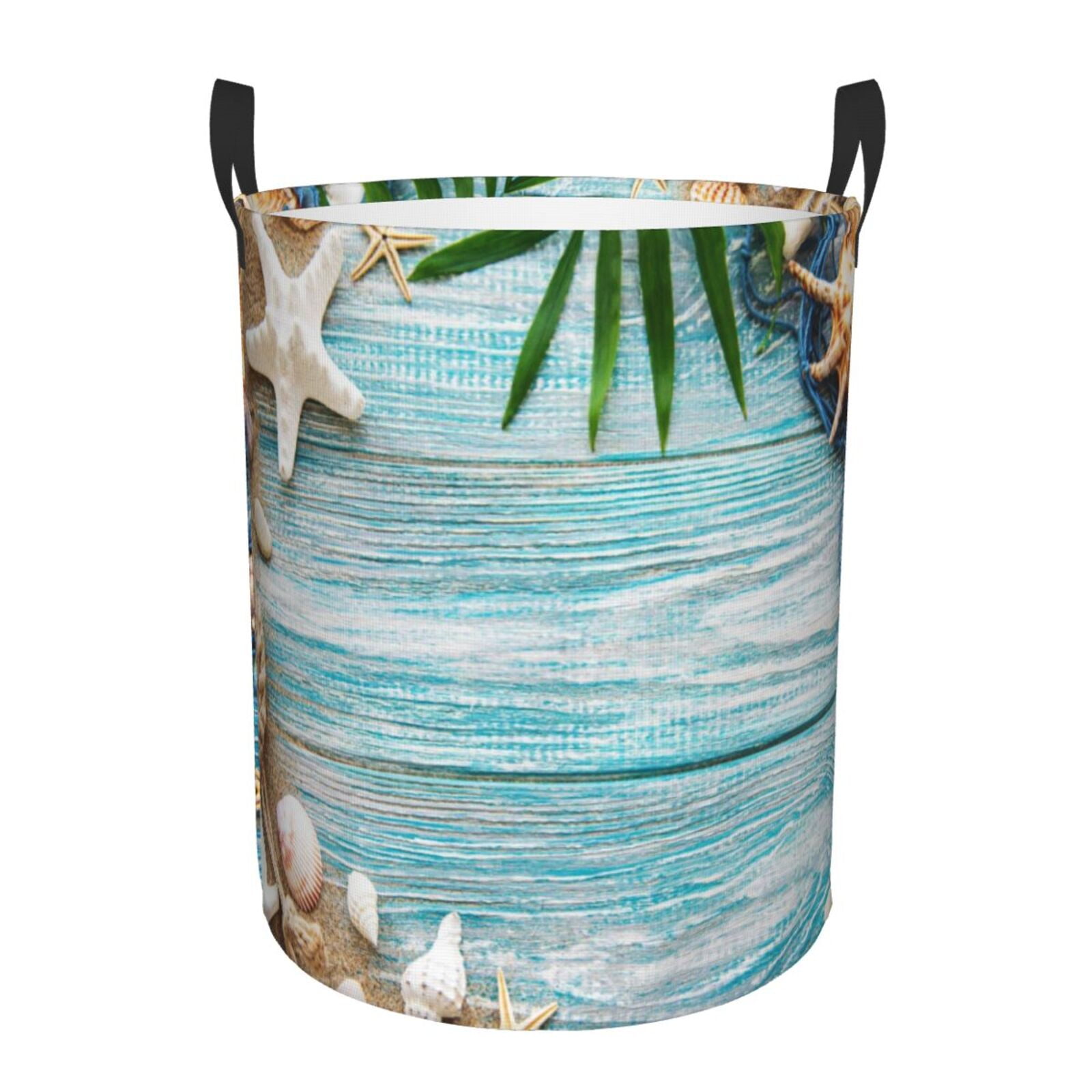 Bingfone Seashells On Sand Waterproof Foldable Laundry Hamper Bucket ...