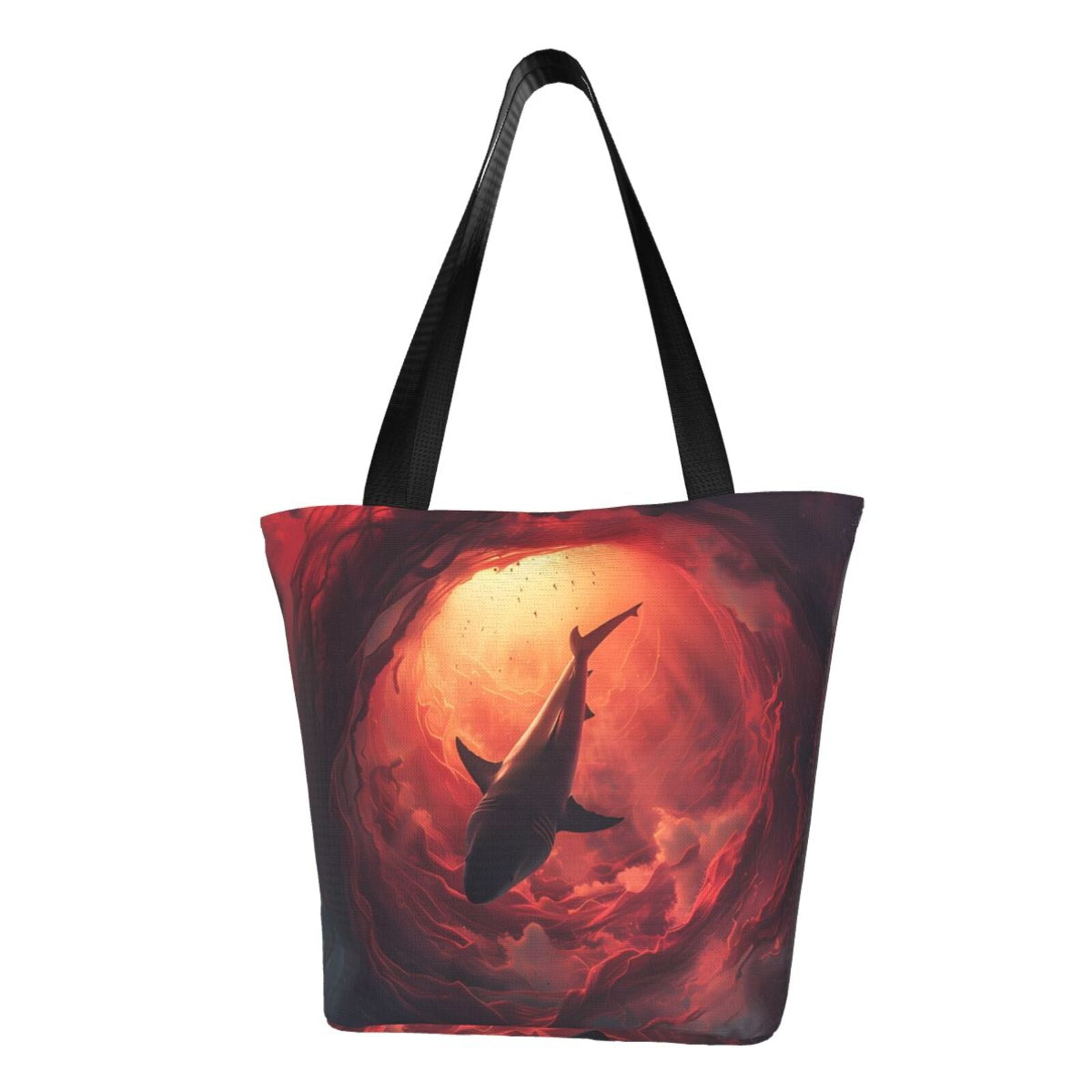 Bingfone Shark Underwater Vortex Women Shoulder Tote Bags Casual Bag ...