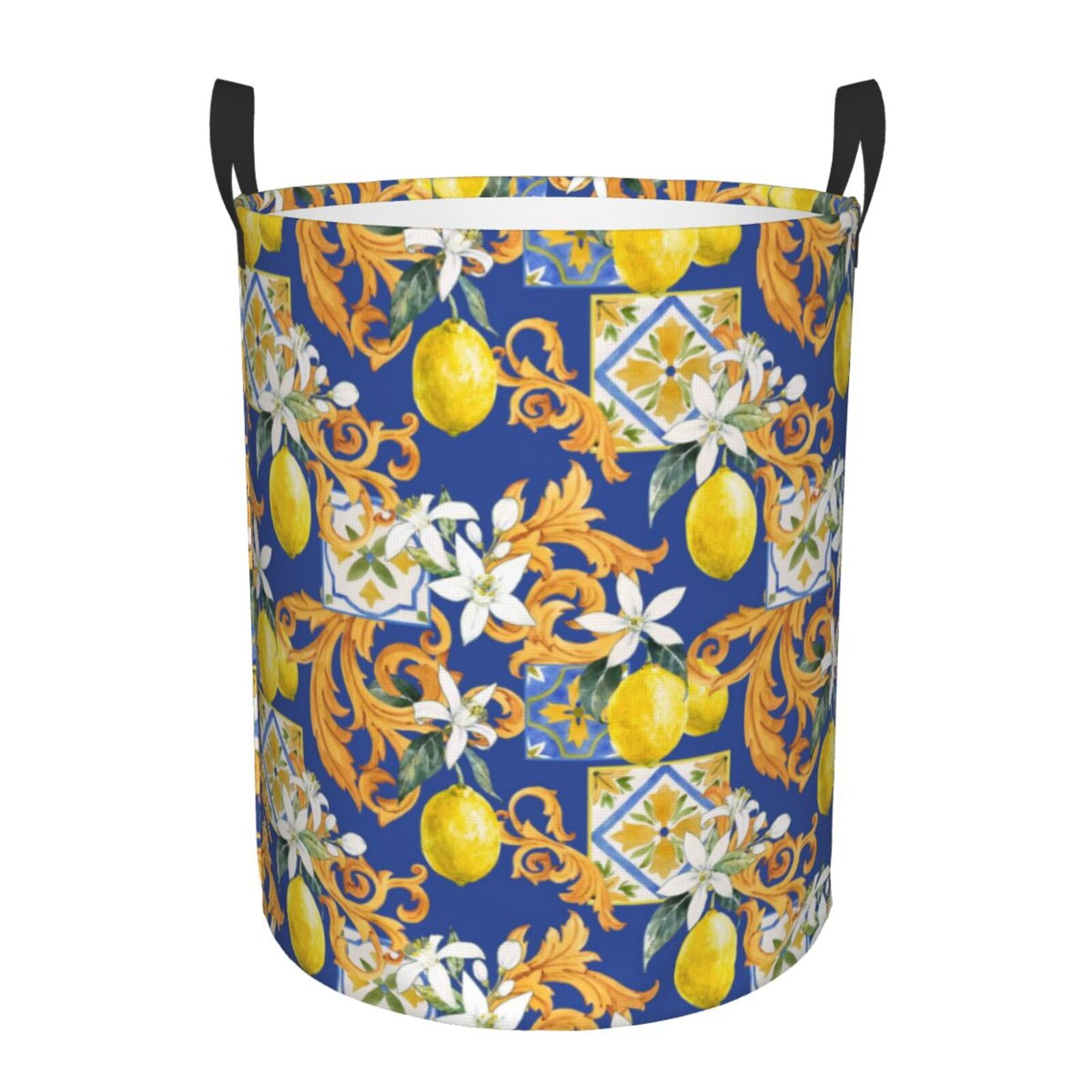Bingfone Sicilian Style Waterproof Foldable Laundry Hamper Bucket With ...