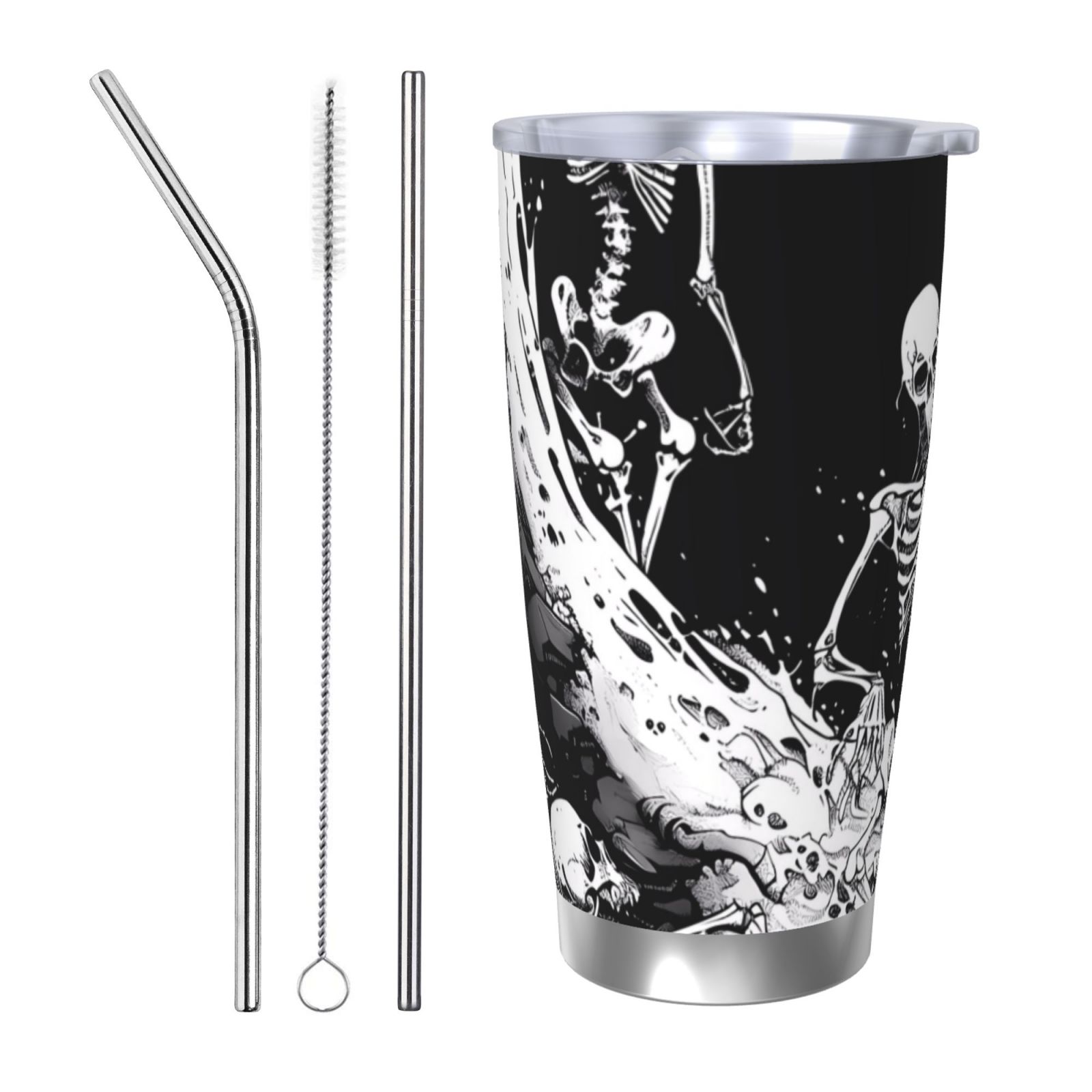 Bingfone Skeleton Wave Artwork for 20 Oz Stainless Steel Travel Mug ...