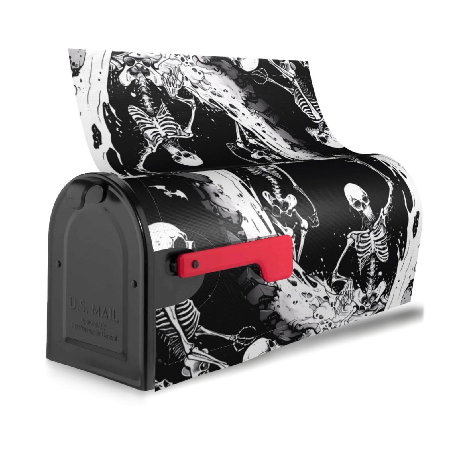 Bingfone Skeleton Wave Artwork Magnetic Mailbox Cover Standard Size for ...