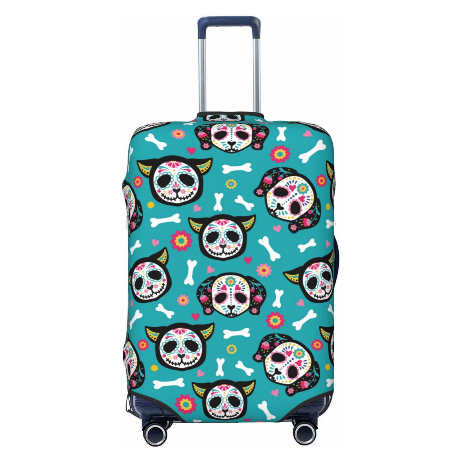 Bingfone Skull Cat Luggage Cover Washable Suitcase Cover Protector Anti ...