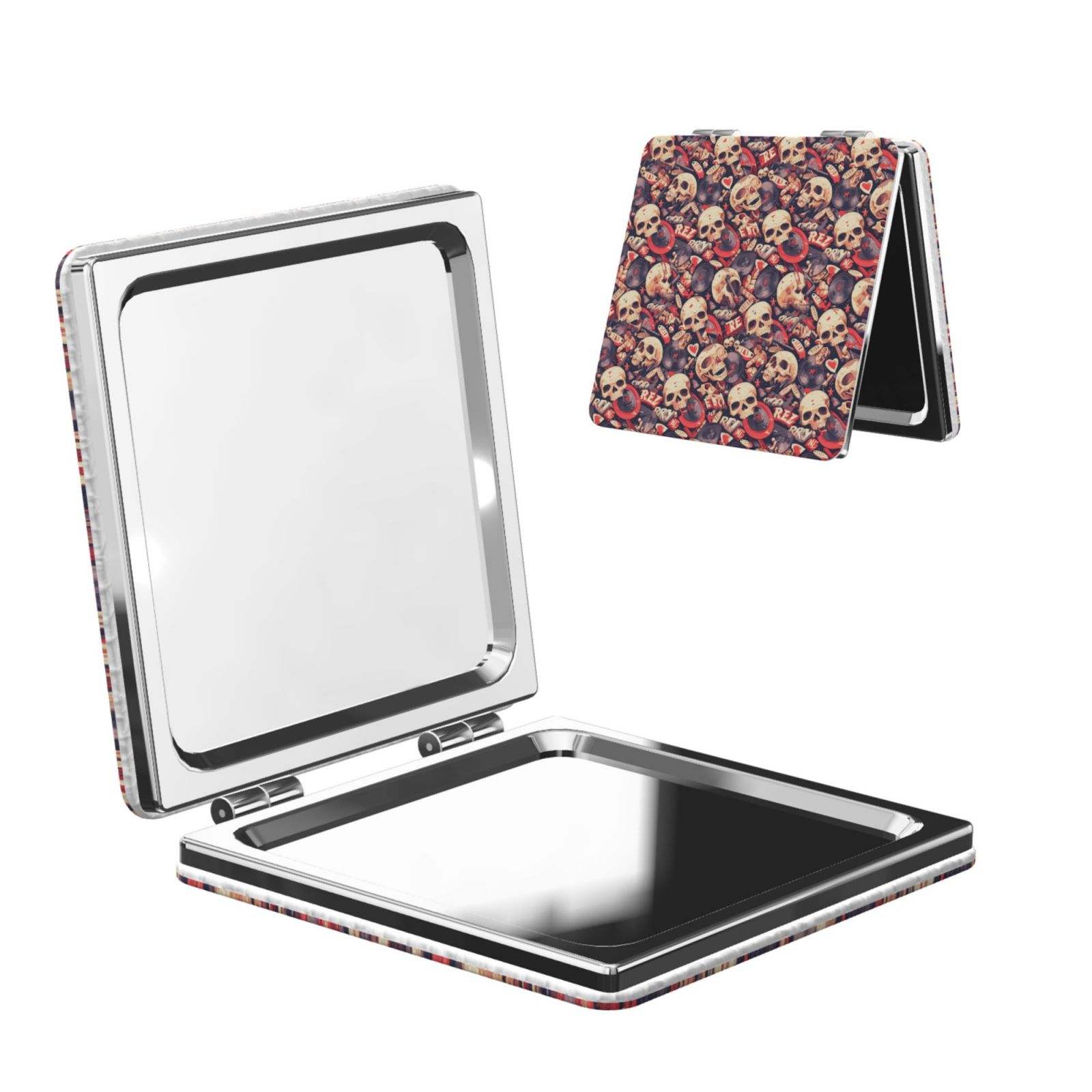 Bingfone Skull rock record artist Print Compact Vanity Makeup Mirror ...