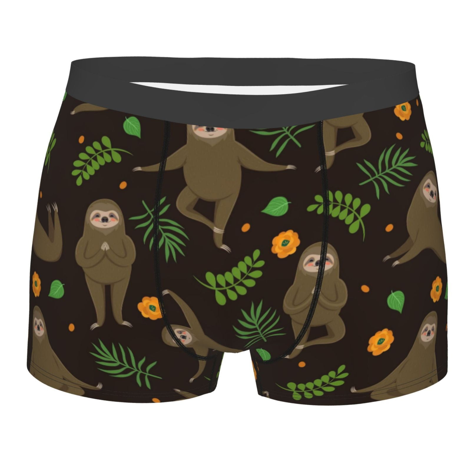 Bingfone Sloth Doing Yoga Men'S Underwear - Casual Stretch Boxer Briefs ...