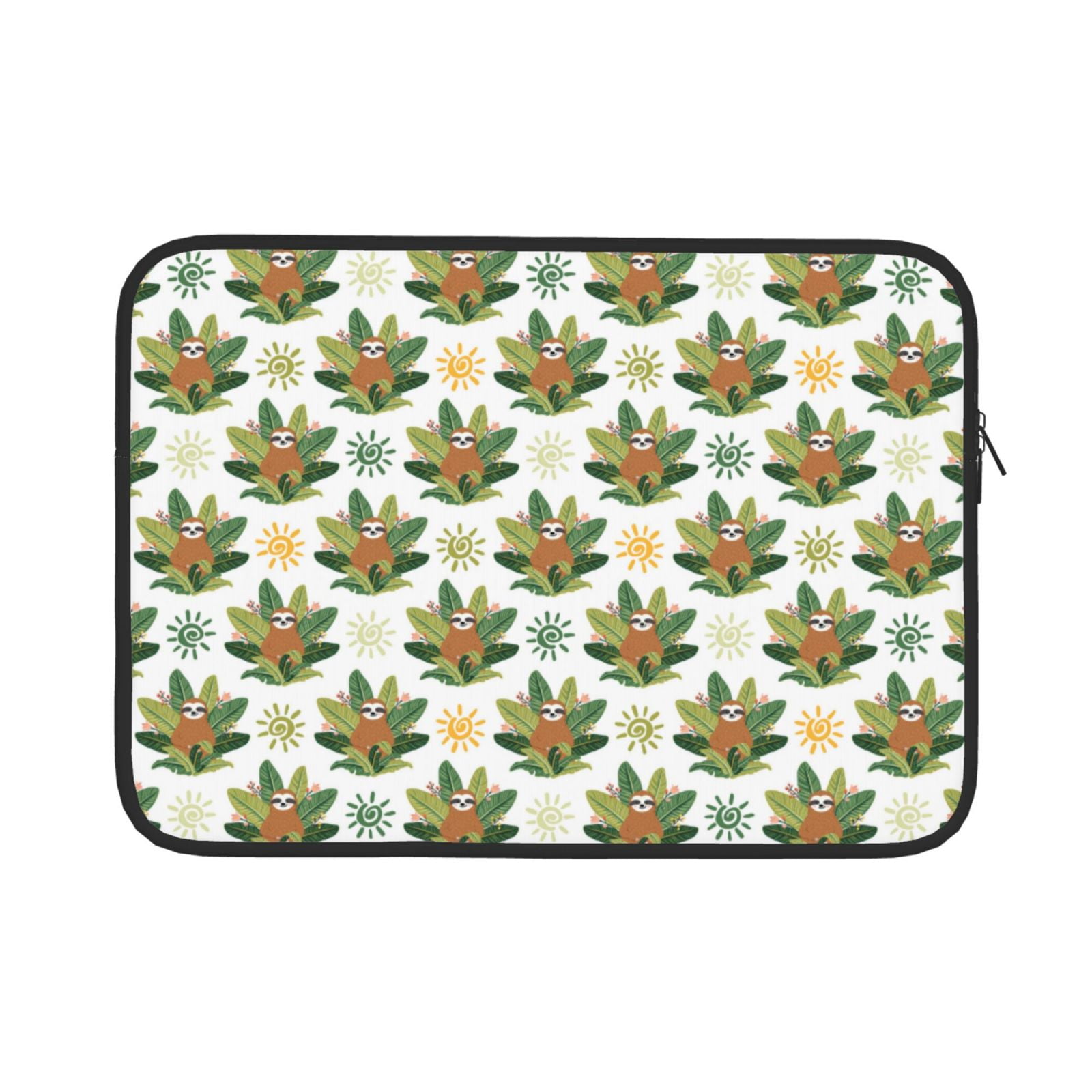 Bingfone Sloth Sitting Tropical Leaves Laptop Sleeve Case 13 inch , 360 ...