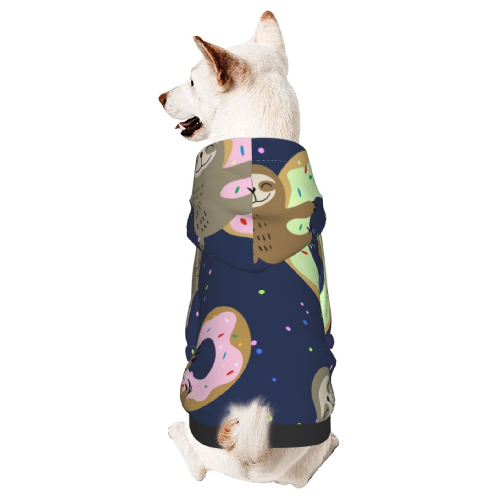 Bingfone Sloth With Donuts Dog Clothes Hoodie, Pet Winter Coat,Puppy ...