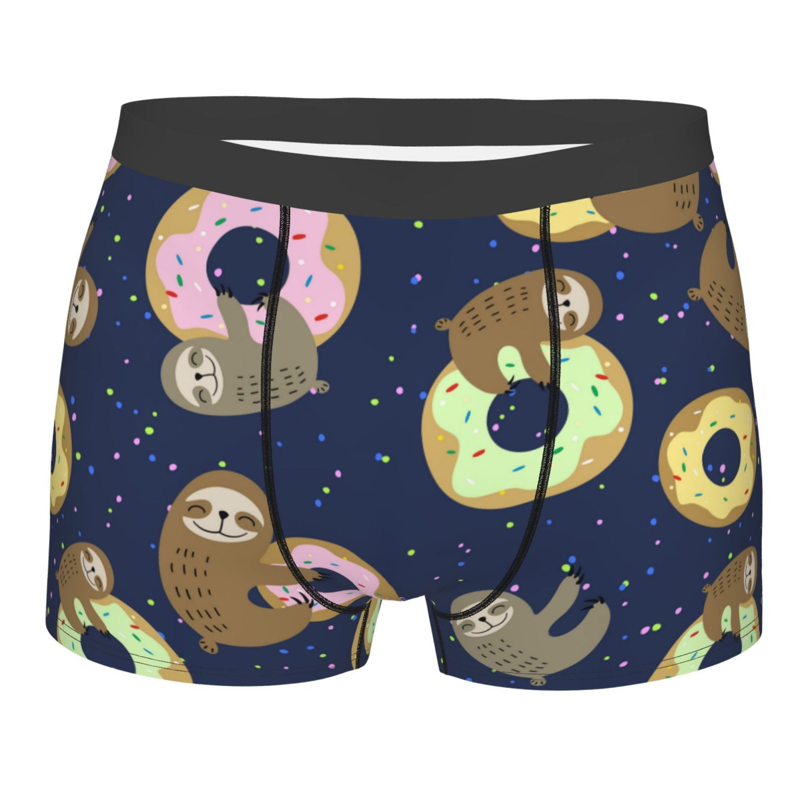 Bingfone Sloth With Donuts Men'S Underwear - Casual Stretch Boxer ...