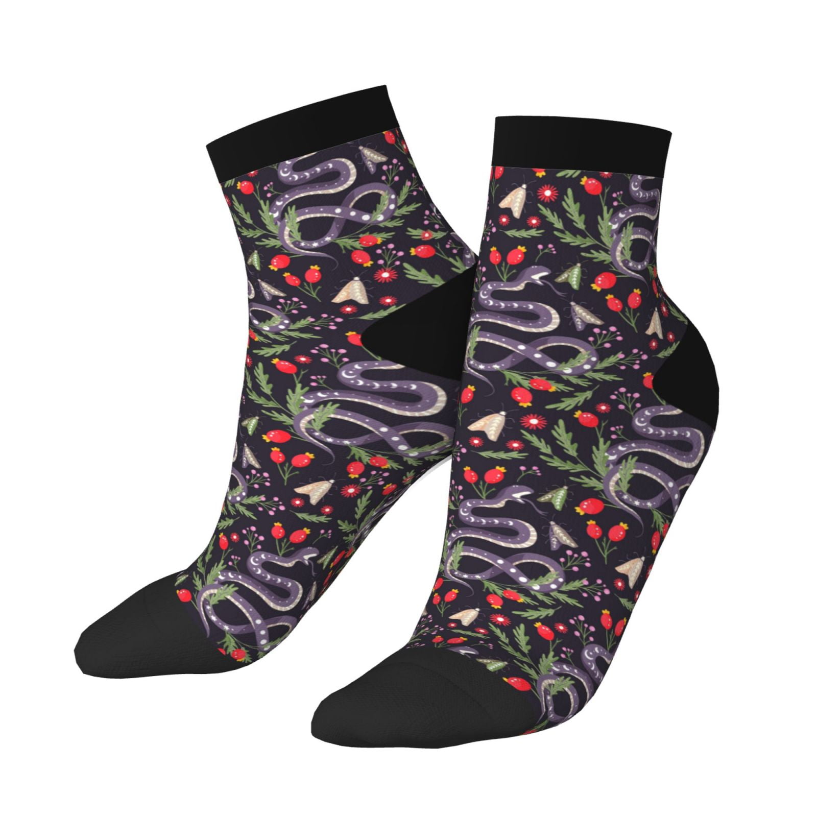 Bingfone Snakes And Snake Fruit Design Patterned Men's Women's Casual ...