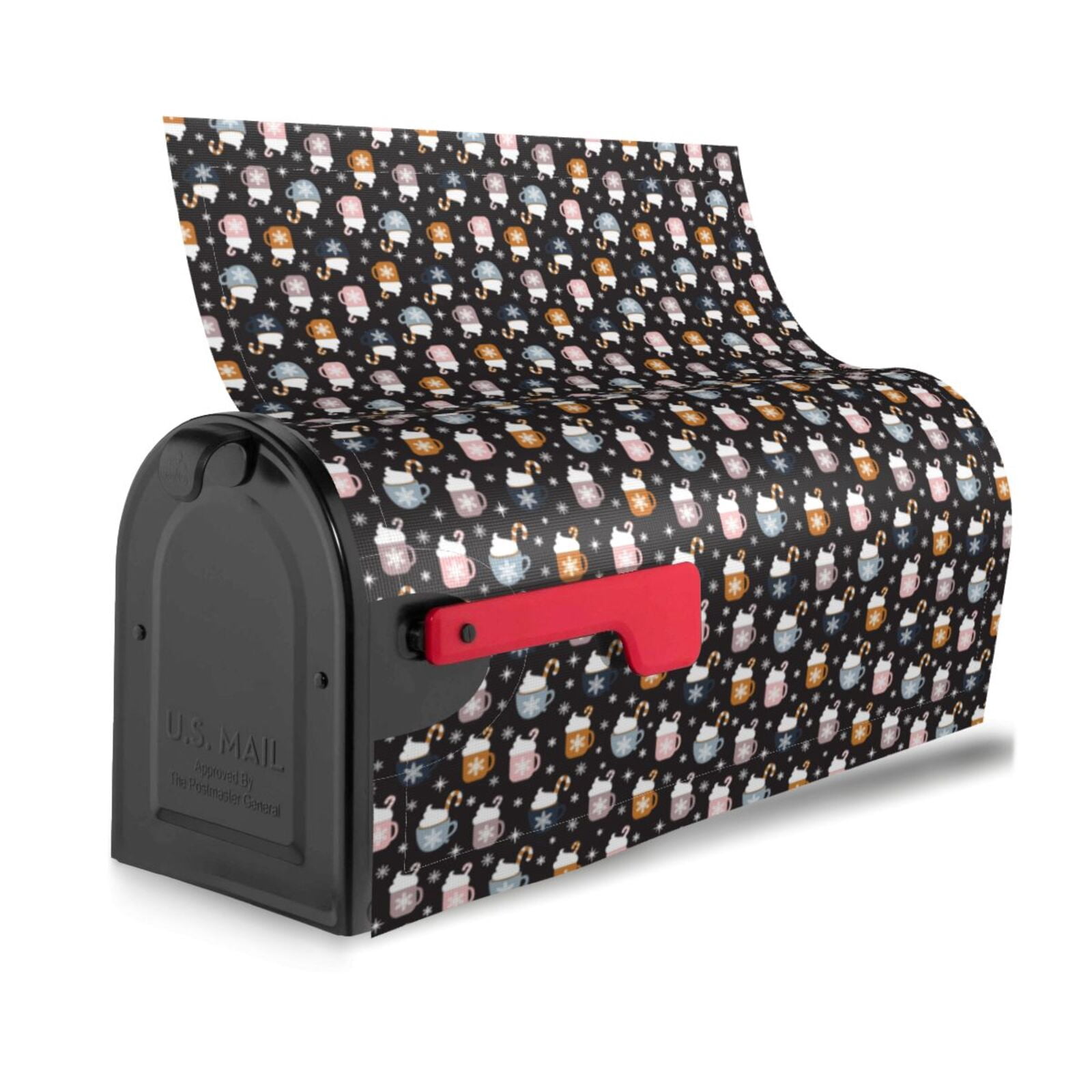 Bingfone Snowflake Cream Hot Cocoa Magnetic Mailbox Cover Standard Size ...