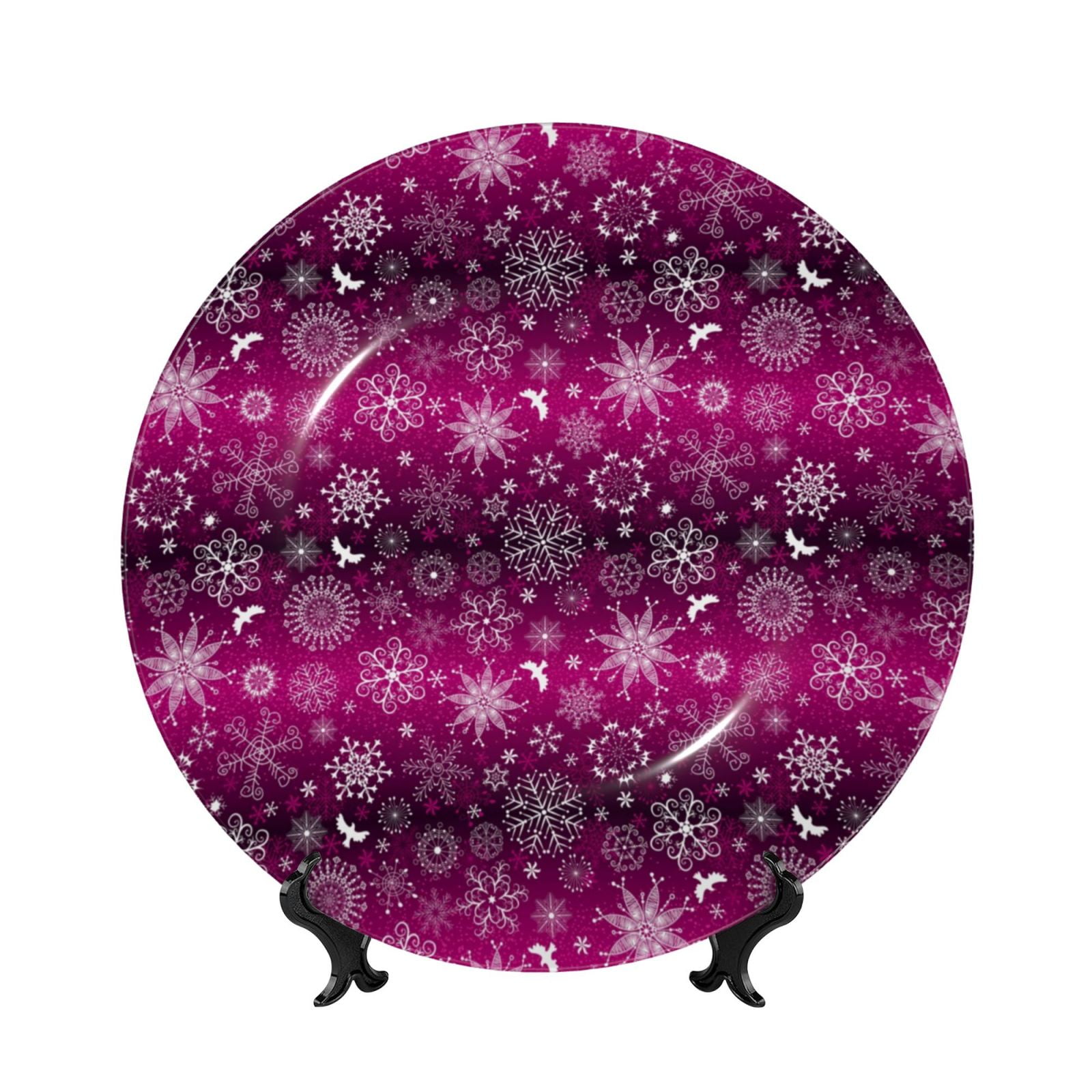 Bingfone Snowflakes And Christmas Print Bone China Dinner Decorative ...