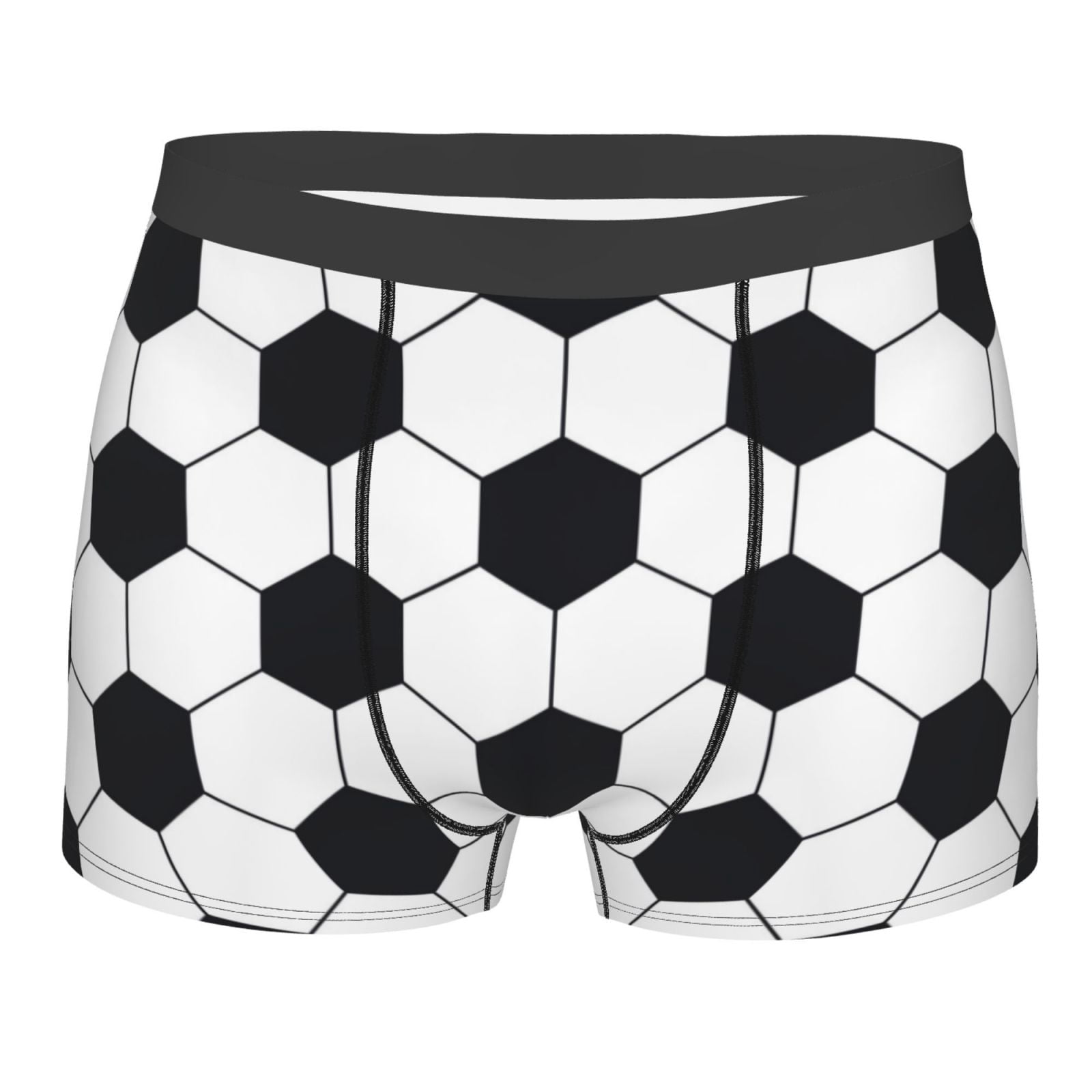 Bingfone Soccer Ball Men's Underwear - Casual Stretch Boxer Briefs-X ...