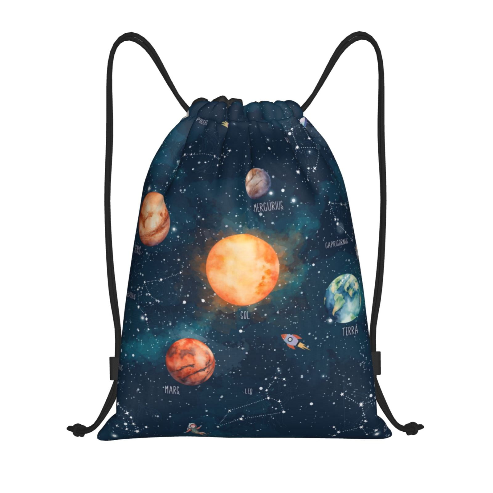 Bingfone Solar System And Planets Drawstrings Backpacks Bags for Men ...