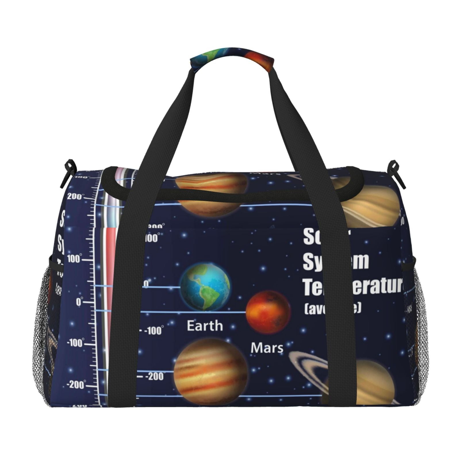 Bingfone Solar System Print Travel Duffel Tote Bag,Waterproof Shoulder ...
