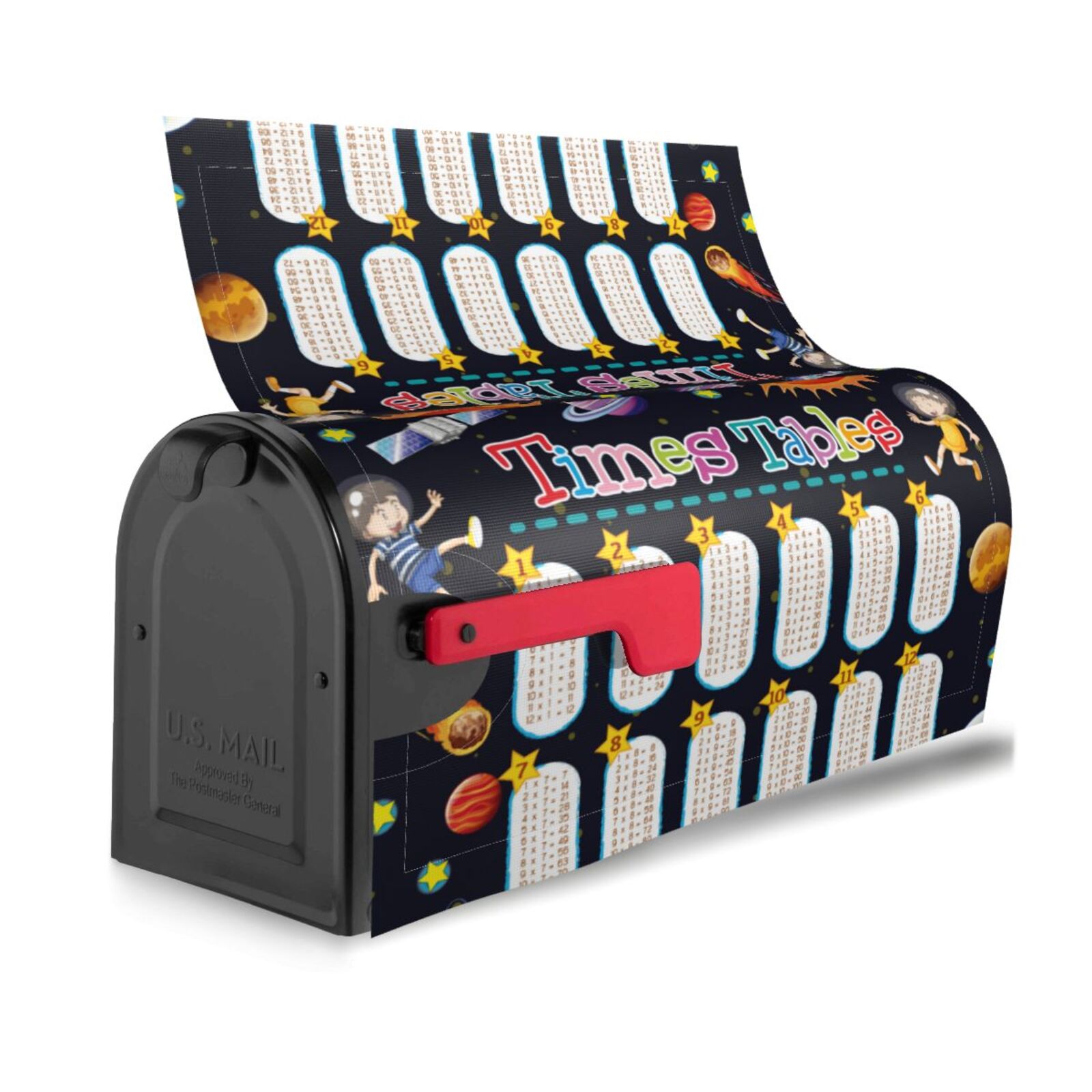 Bingfone Space Math Times Tables Magnetic Mailbox Cover Standard Size ...