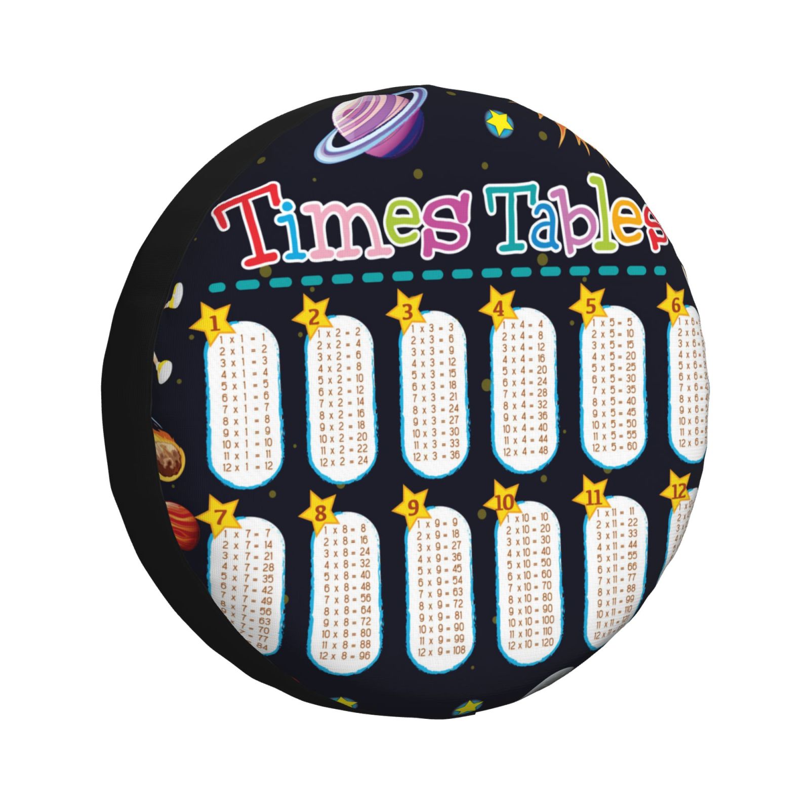 Bingfone Space Math Times Tables Spare Tire Cover Weatherproof ...