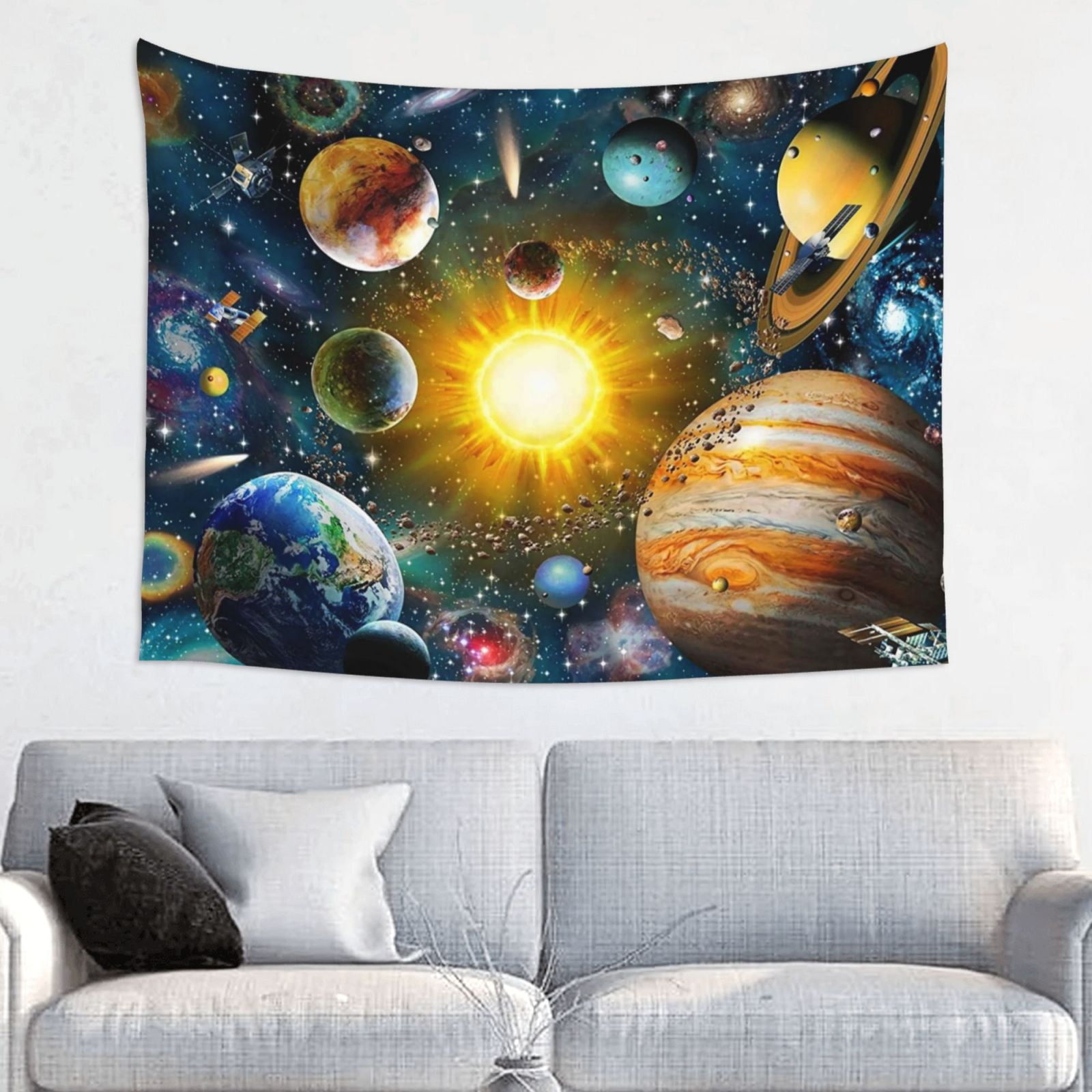 Bingfone Space Planet Tapestry Wall Hanging Decor For Living Room ...