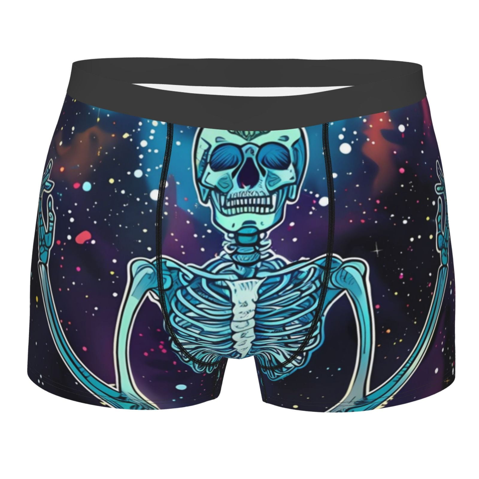 Bingfone Space Skeleton Meditation Men's Underwear - Casual Stretch ...