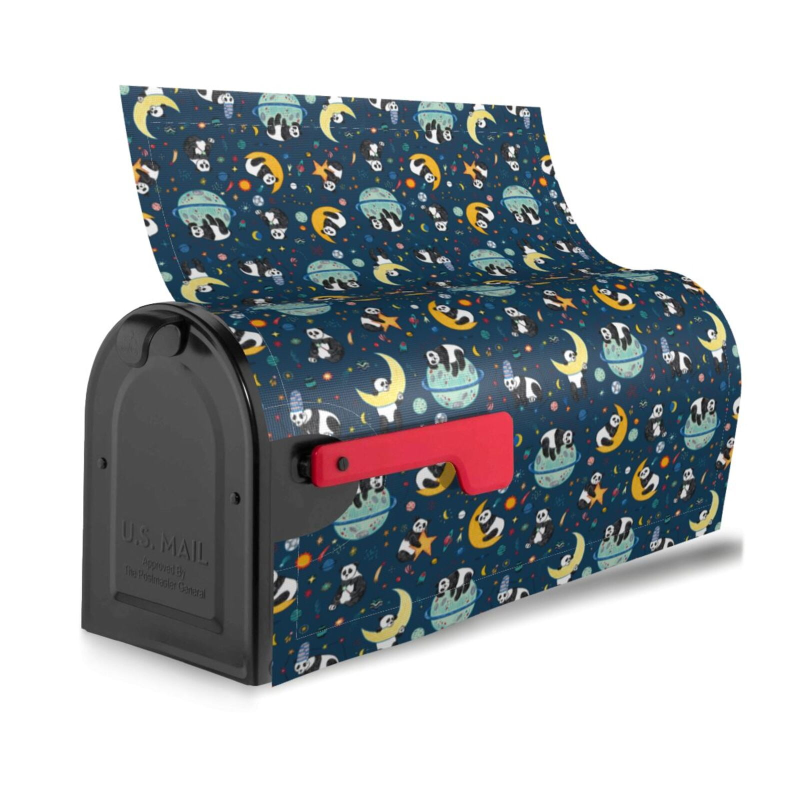 Bingfone Space Sleeping Panda Magnetic Mailbox Cover Standard Size for ...