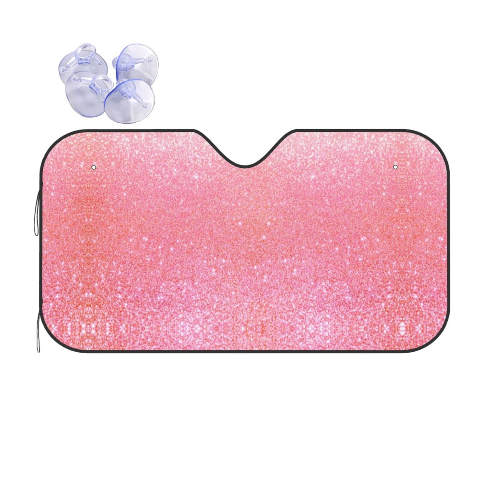 Bingfone Sparkly Pink Glitter Car Windshield Sun Shade Protector Keep ...