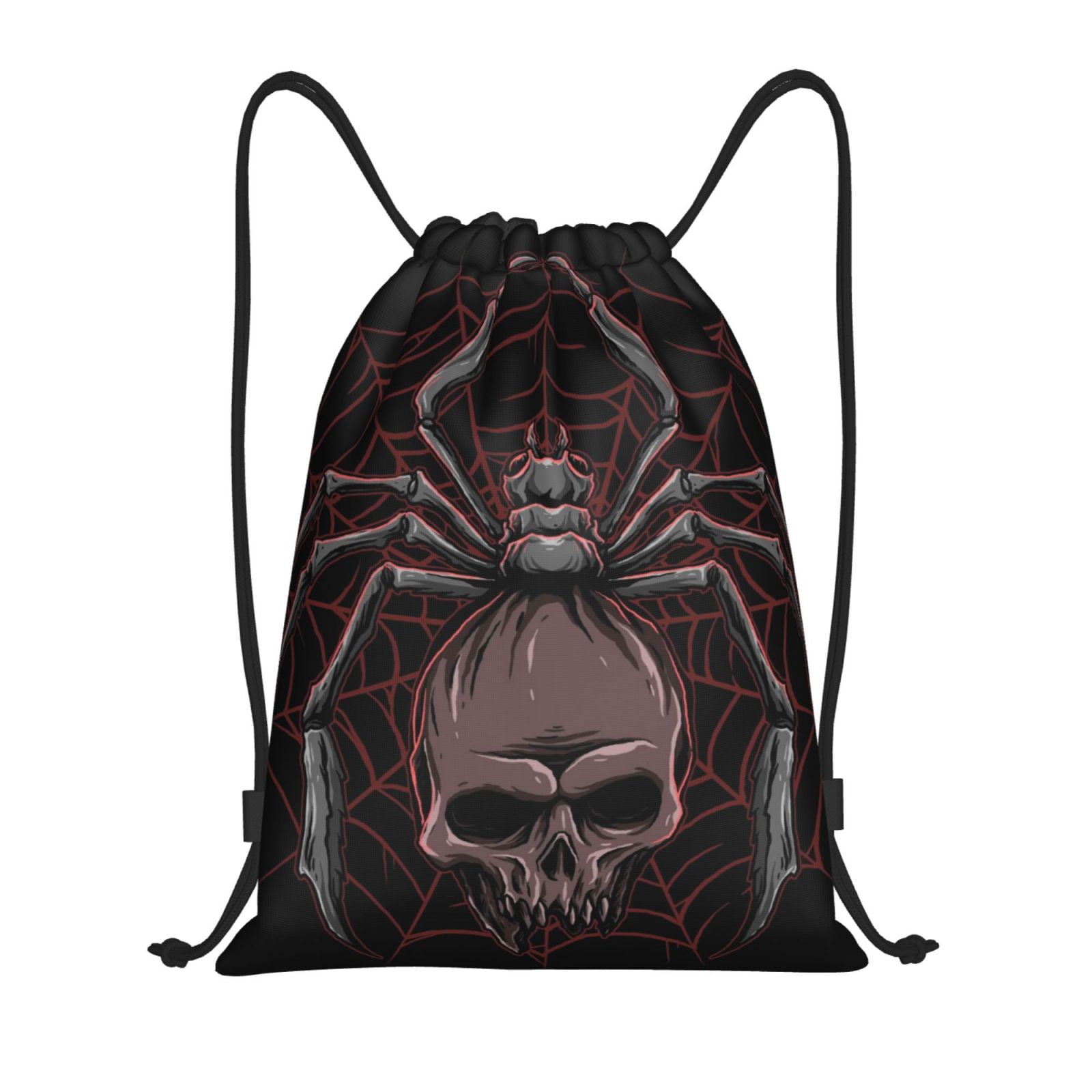 Bingfone Spider With Skull Drawstrings Backpacks Bags For Men Women Gym ...