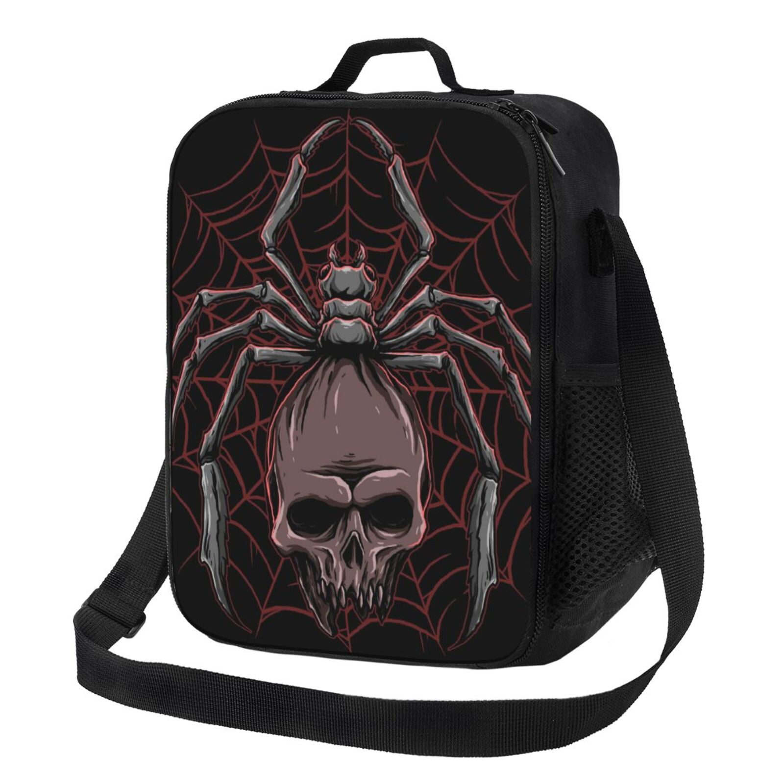 Bingfone Spider With Skull Reusable Insulated Lunch Bag Cooler For Work ...