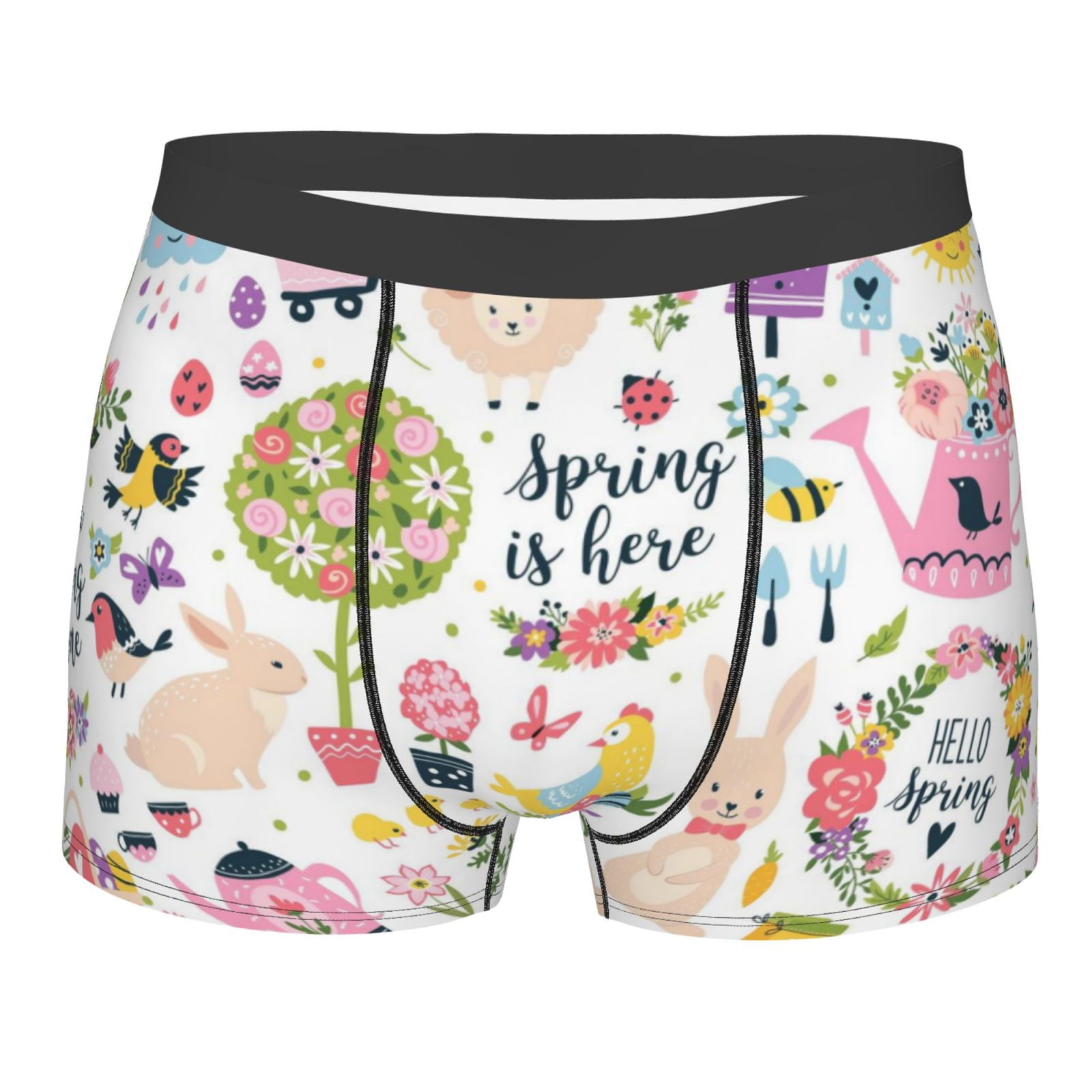 Bingfone Spring Hand Drawn Flowers Birds Men'S Underwear - Casual ...
