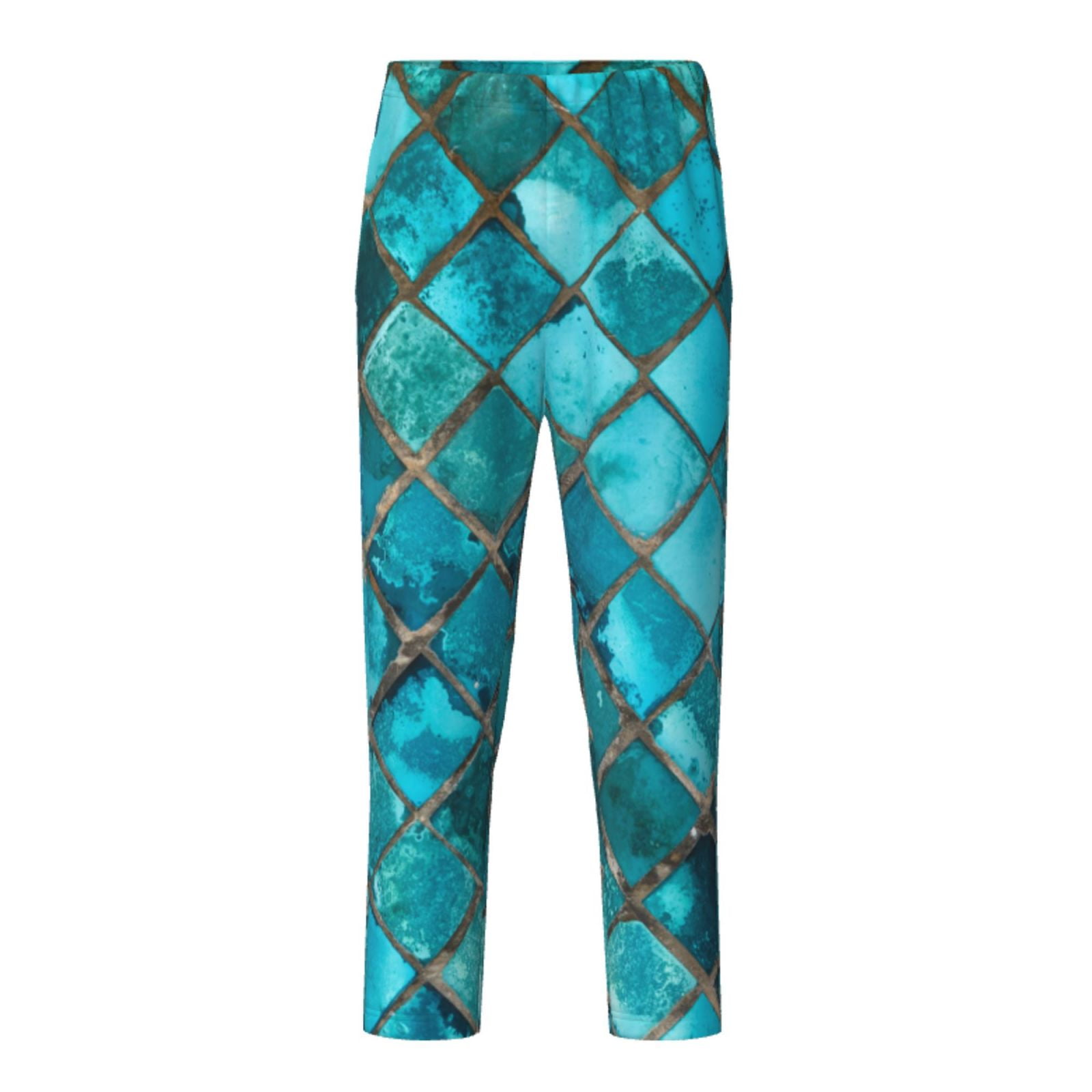 Bingfone Square Glass Mosaic Print Boys Girls Pajama Pants Lounge Pants ...