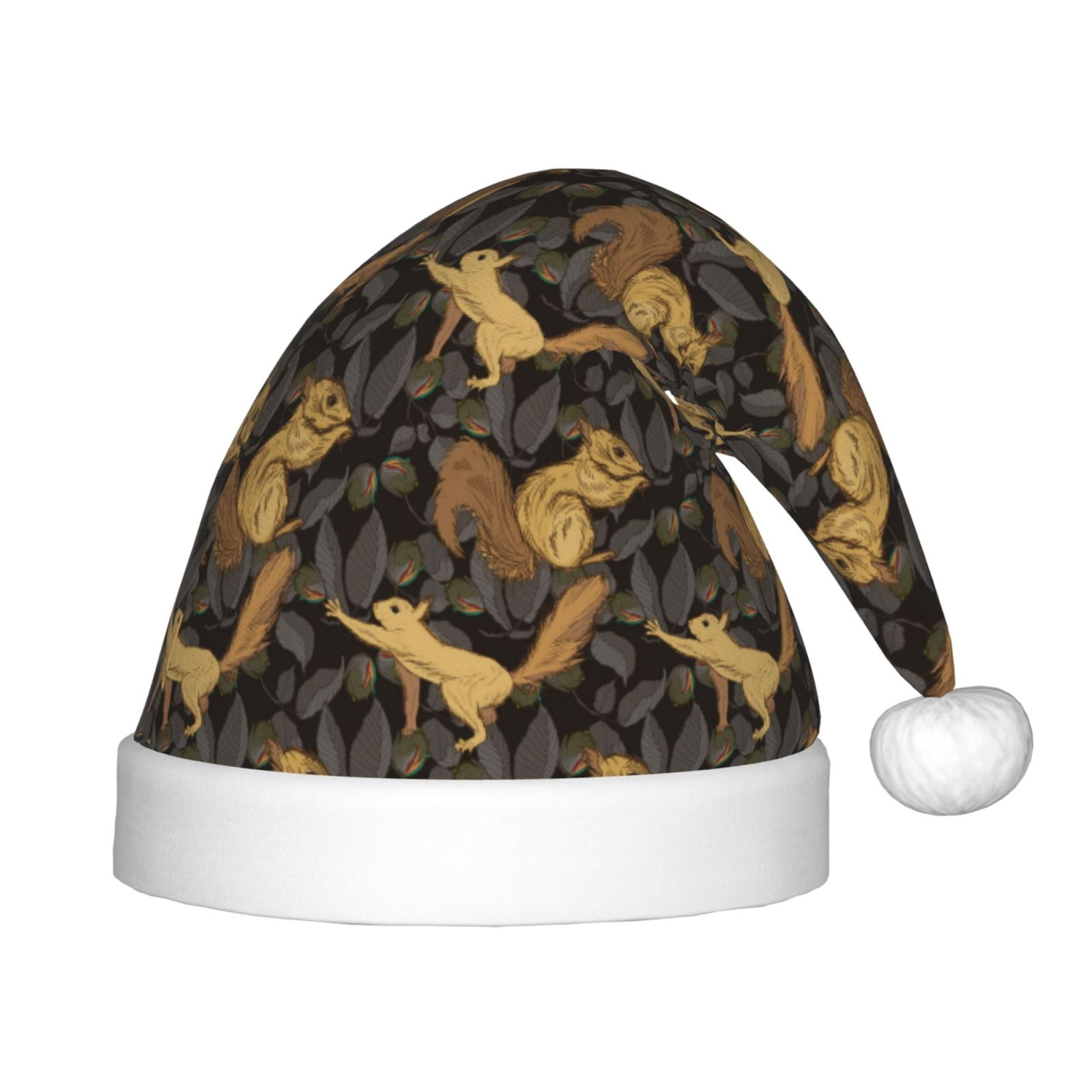 Bingfone Squirrel Gathering Nuts for Kids Christmas Hat Santa Hat for ...