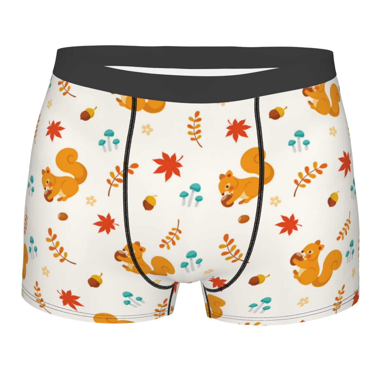 Bingfone Squirrel Maple Leaves And Nuts Men's Underwear - Casual ...