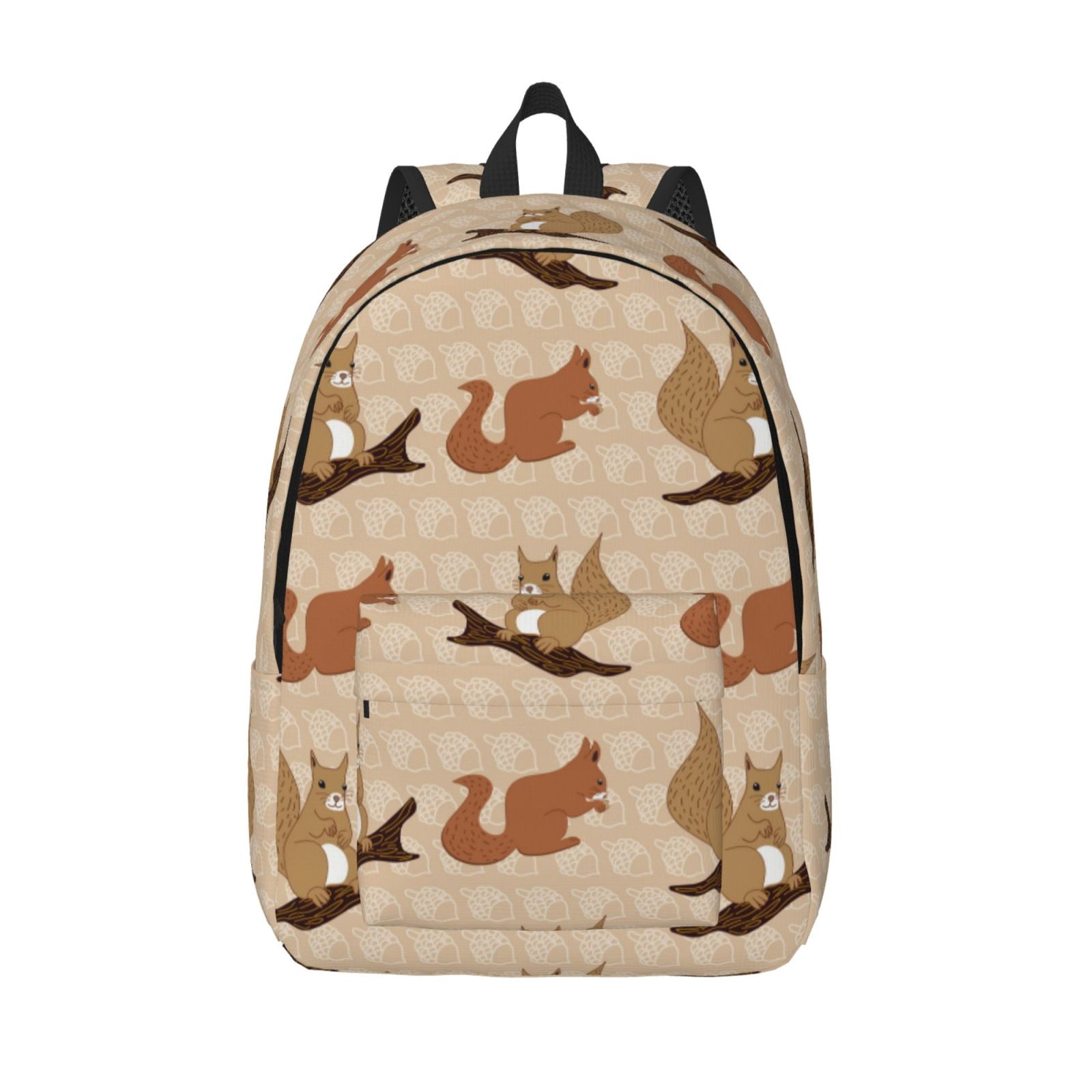 Bingfone Squirrel nut backgrounds Print Canvas College Laptop Backpack ...