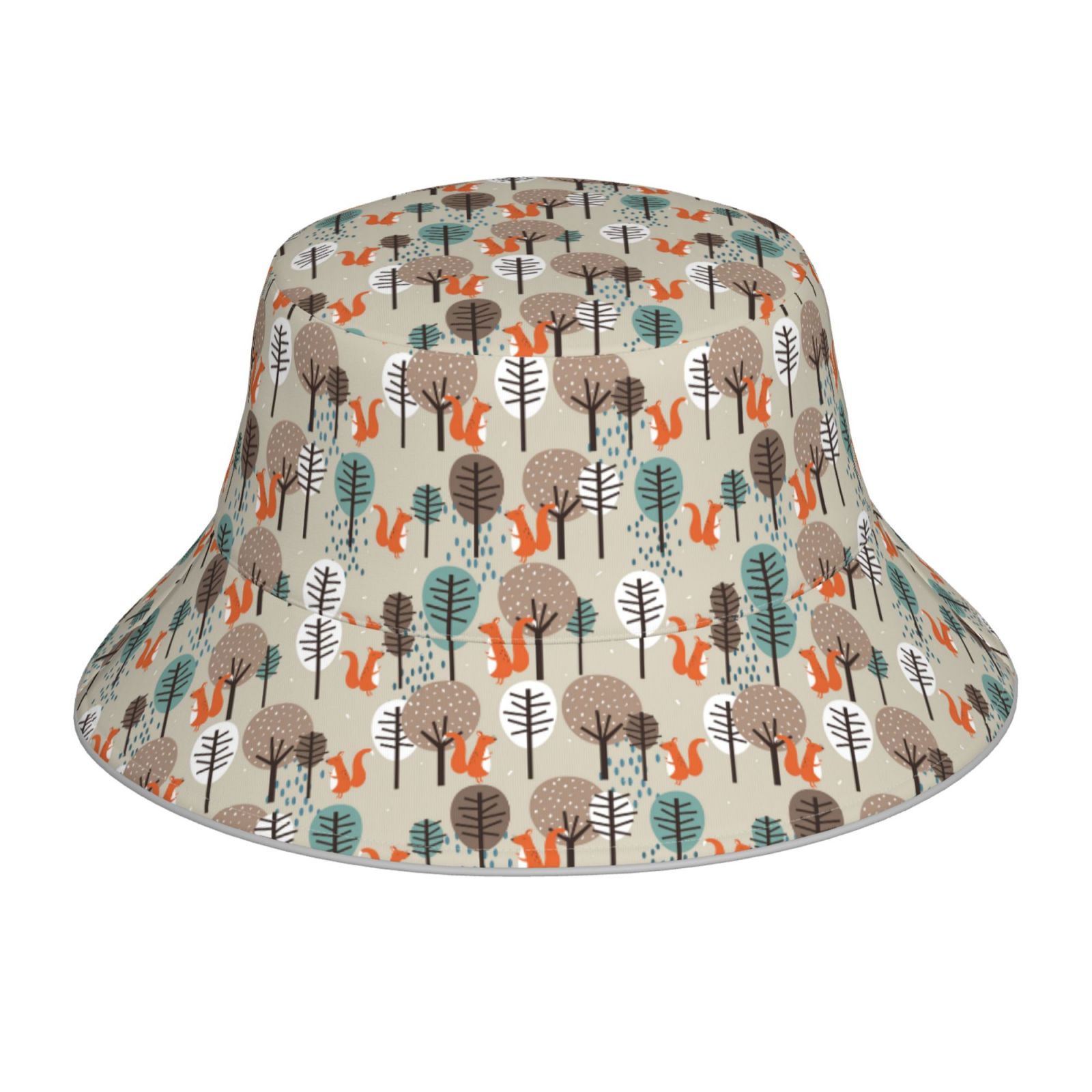 Bingfone Squirrels and Trees Bucket Hat for Men Women,Packable ...