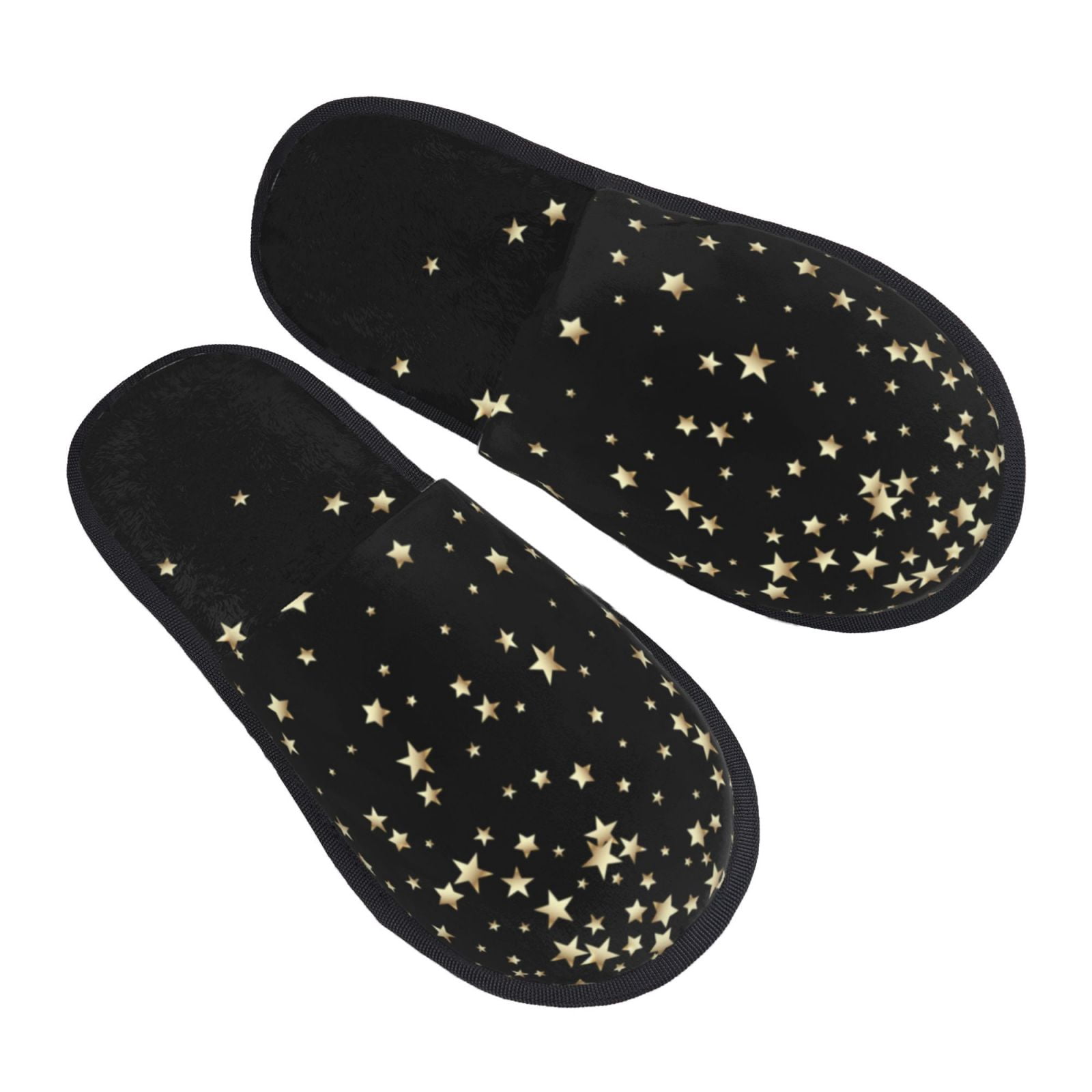Bingfone Star Silver Glitter House Slippers for Women Men with Soft ...