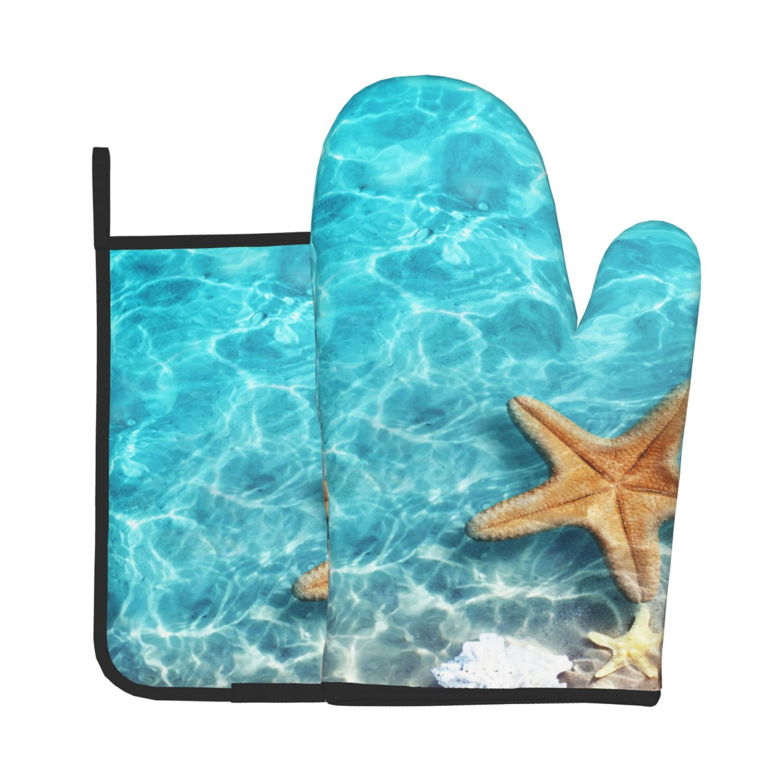 Bingfone Starfish And Seashell On The Beach 1 Print Oven Mitts Pot ...