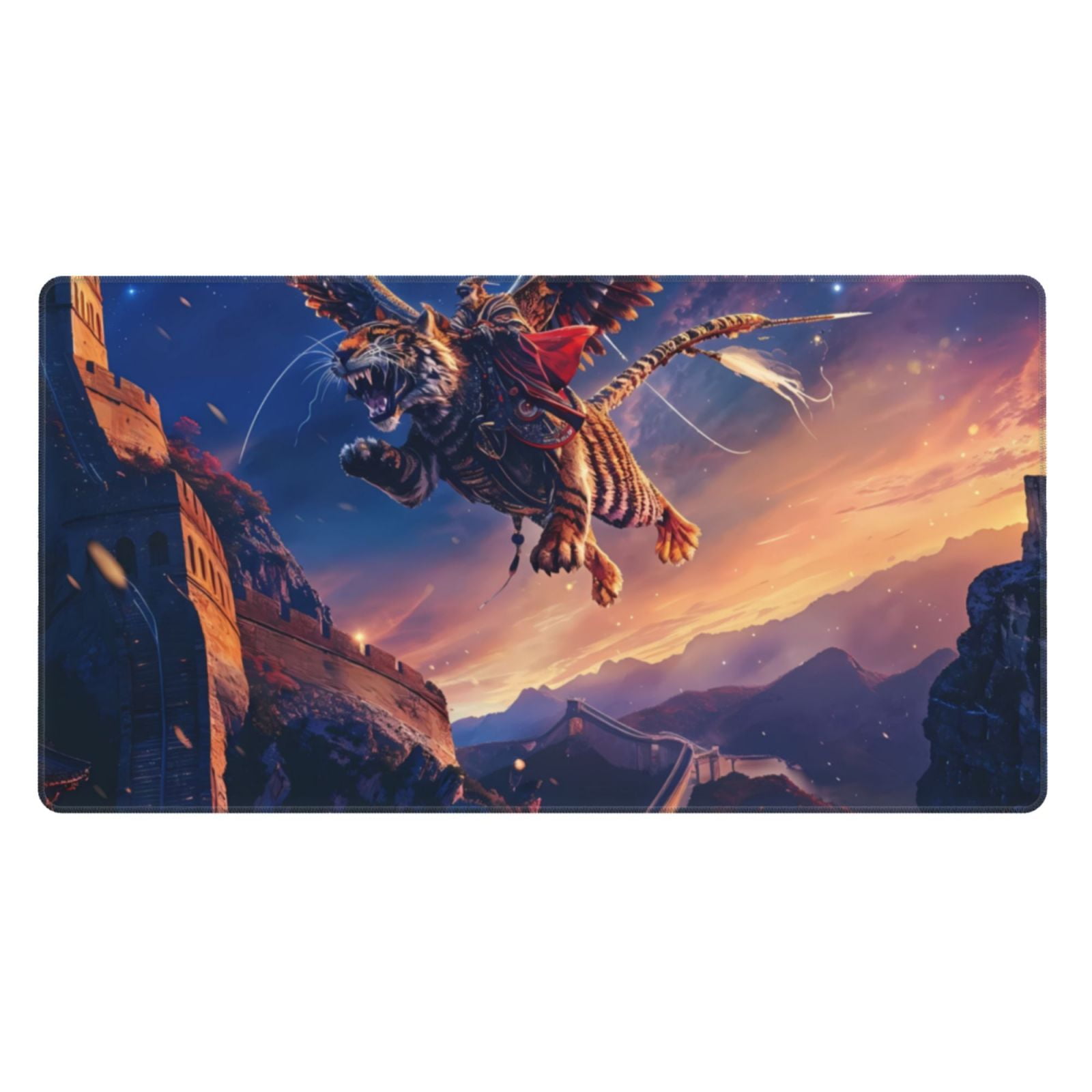 Bingfone Starry Sky Flying Tiger Large Gaming Mouse Pad,Extended Desk ...