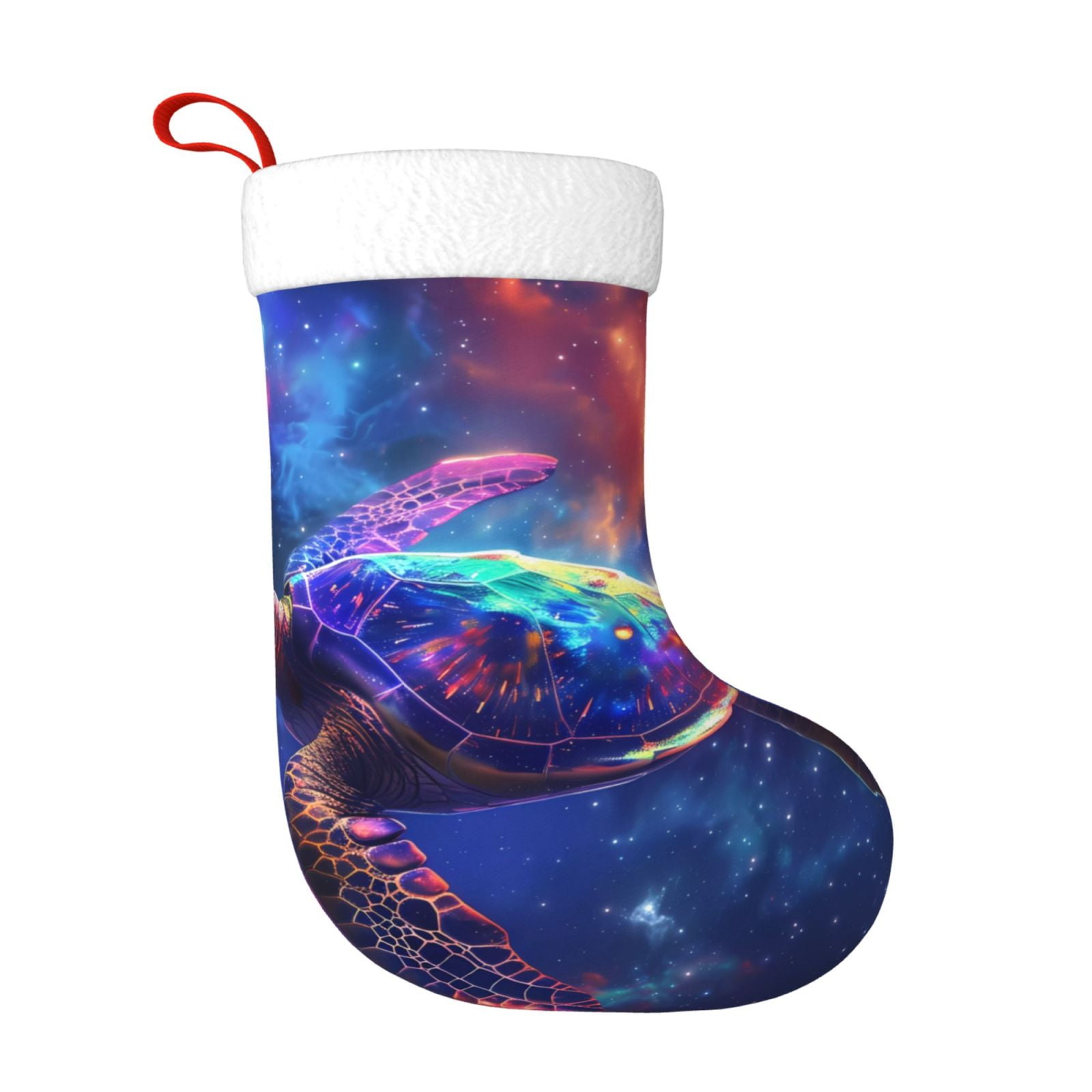 Bingfone Starry Sky Turtle Print Personalized Christmas Stocking ...