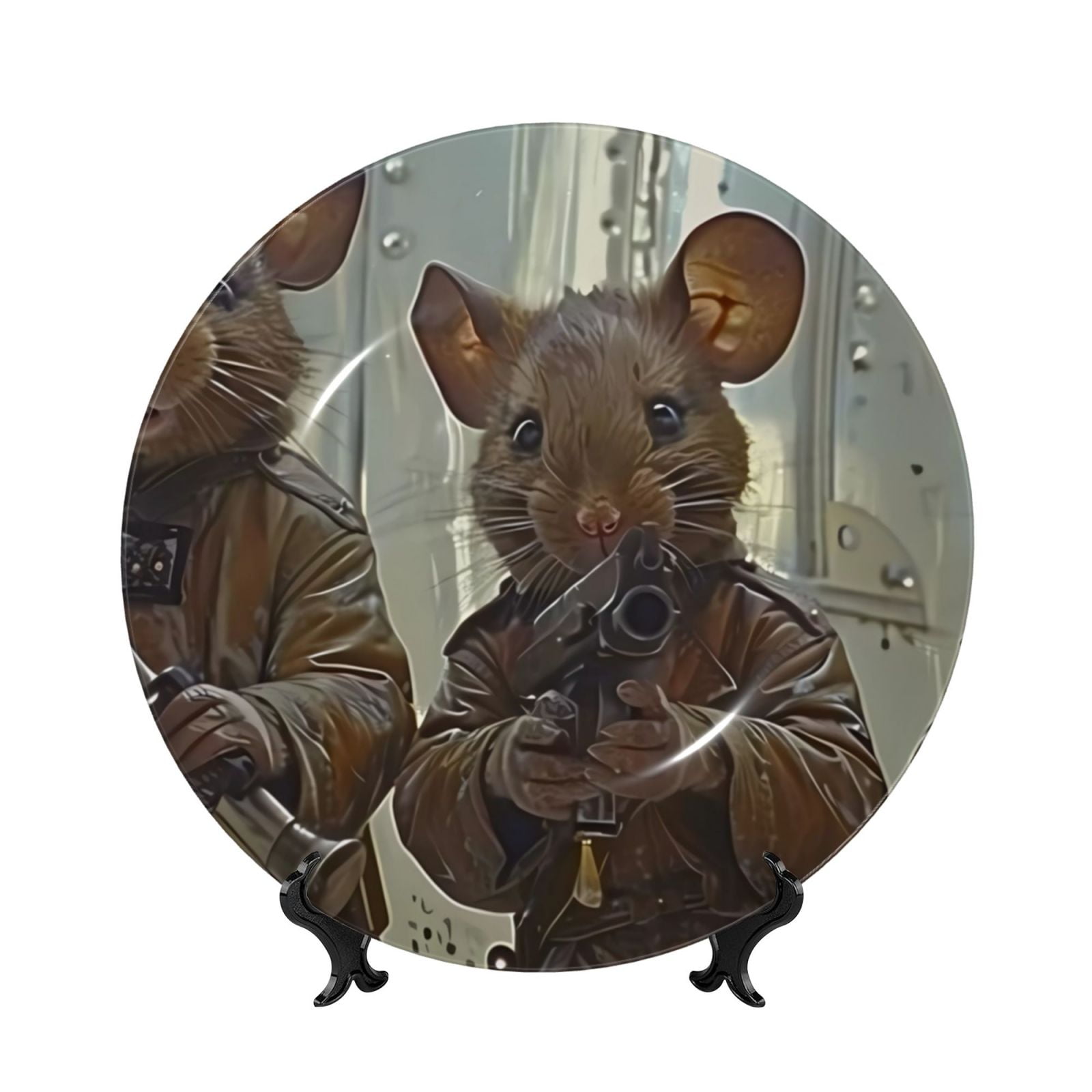 Bingfone Steampunk Space Mice Warriors Print Bone China Dinner ...